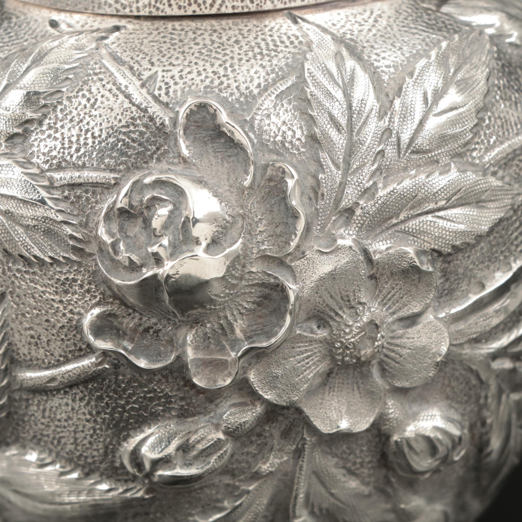 S. Kirk & Son Sterling Silver Repoussé Tea Caddy, Late 19th/Early 20th ...