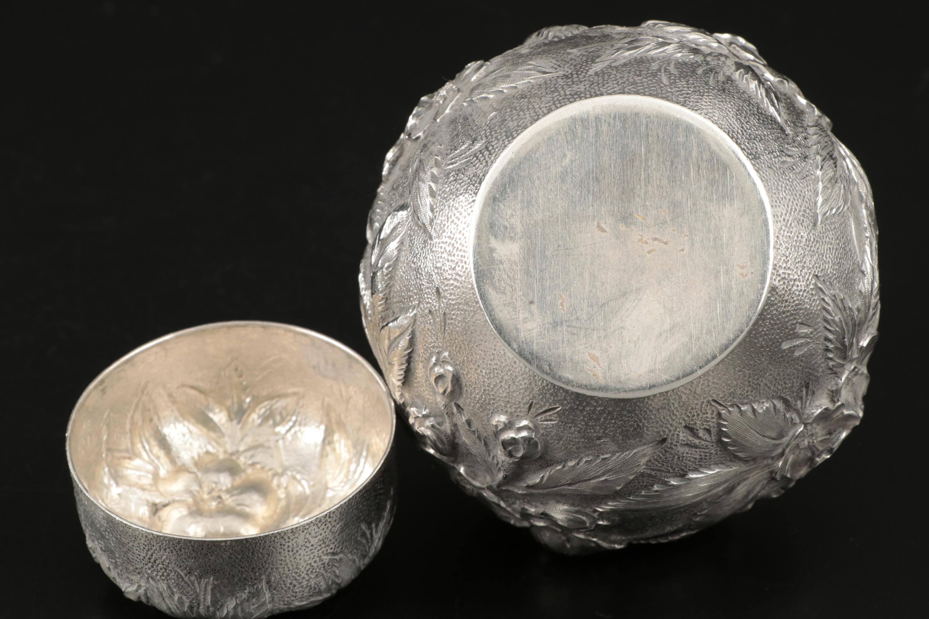 S. Kirk & Son Sterling Silver Repoussé Tea Caddy, Late 19th/Early 20th ...