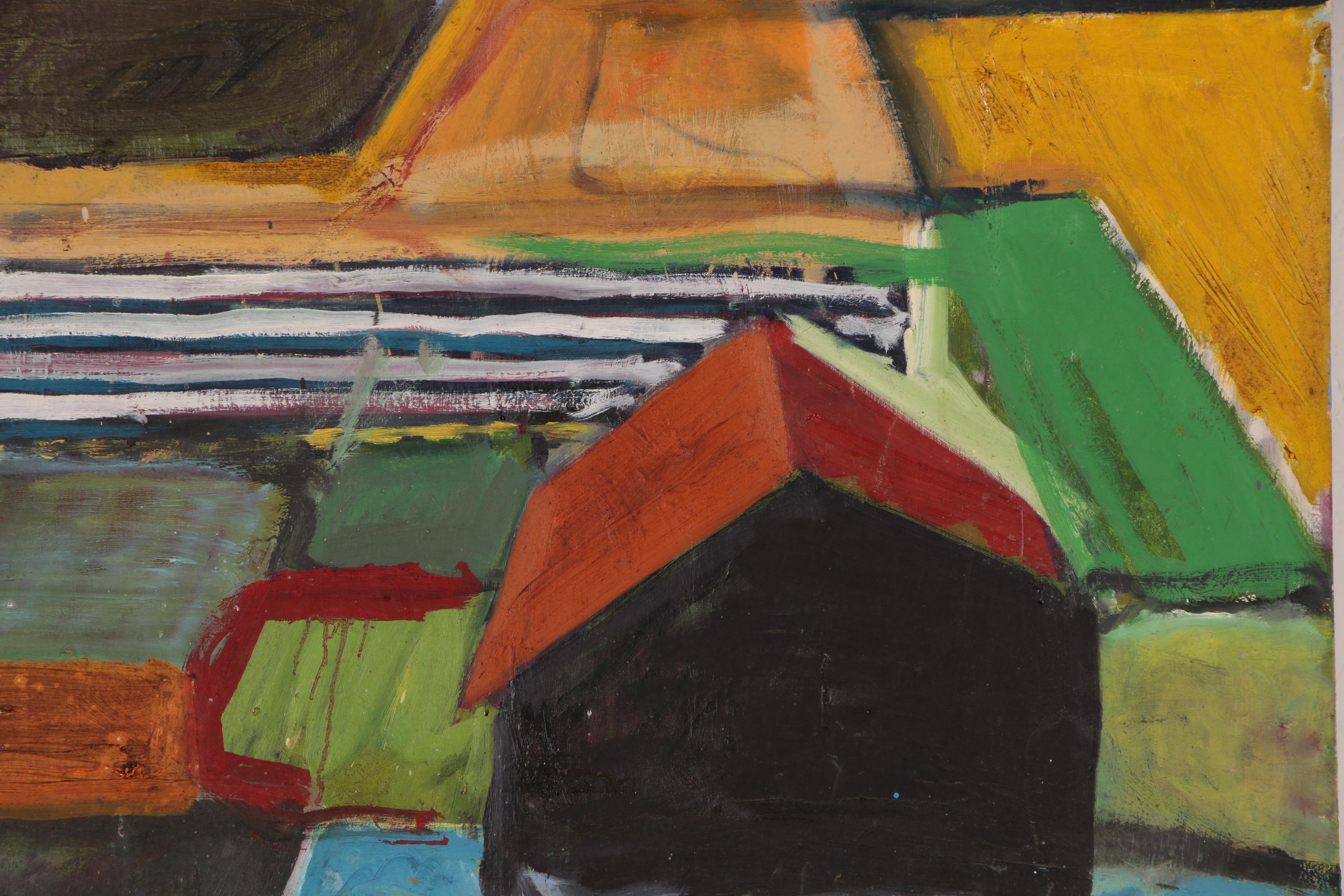 Abstract Oil Painting Attributed to Stephen Antonson, 1988 | EBTH