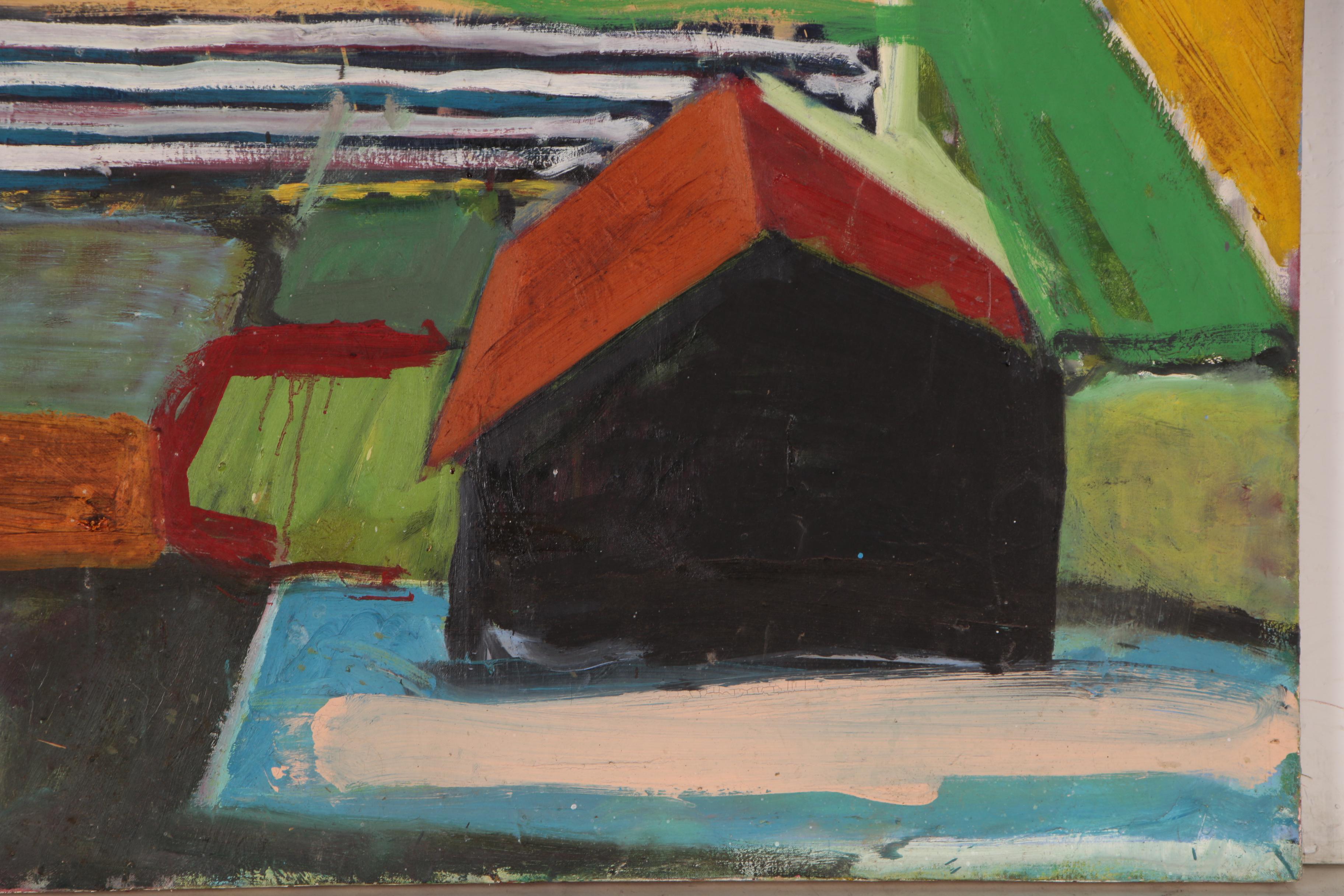 Abstract Oil Painting Attributed to Stephen Antonson, 1988 | EBTH