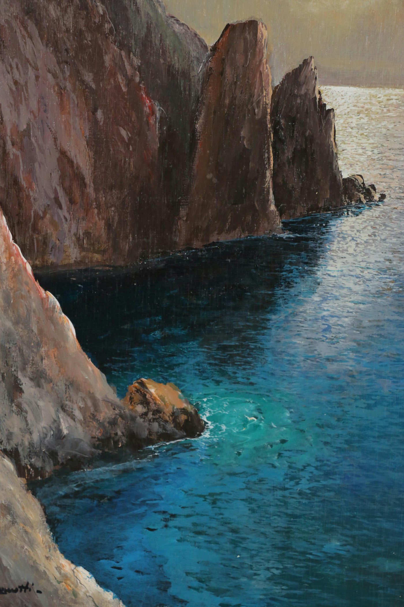 Aldo Zanetti Oil Painting of Mediterranean Sea, Late 20th Century | EBTH Aldo Zanetti Oil Painting of Mediterranean Sea, Late 20th Century | EBTH