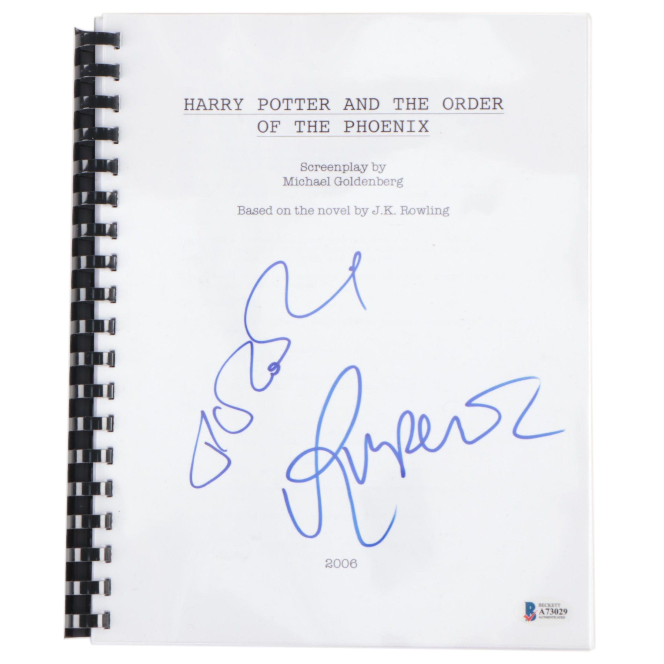 J. K. Rowling and Rupert Grint Dual-Signed Harry Potter Script Cover ...