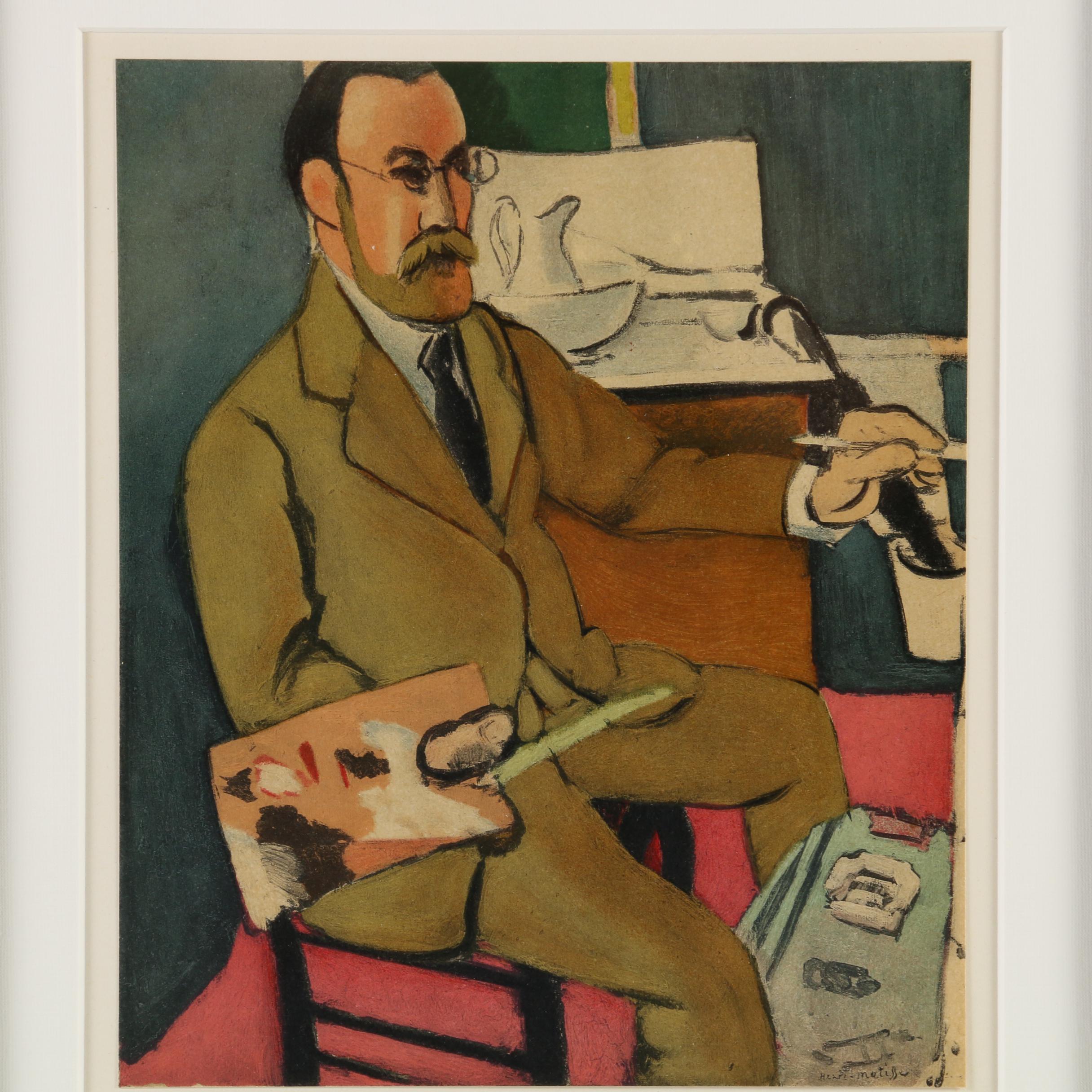Collotype after Henri Matisse "Self Portrait, Nice 1918", 1954 | EBTH