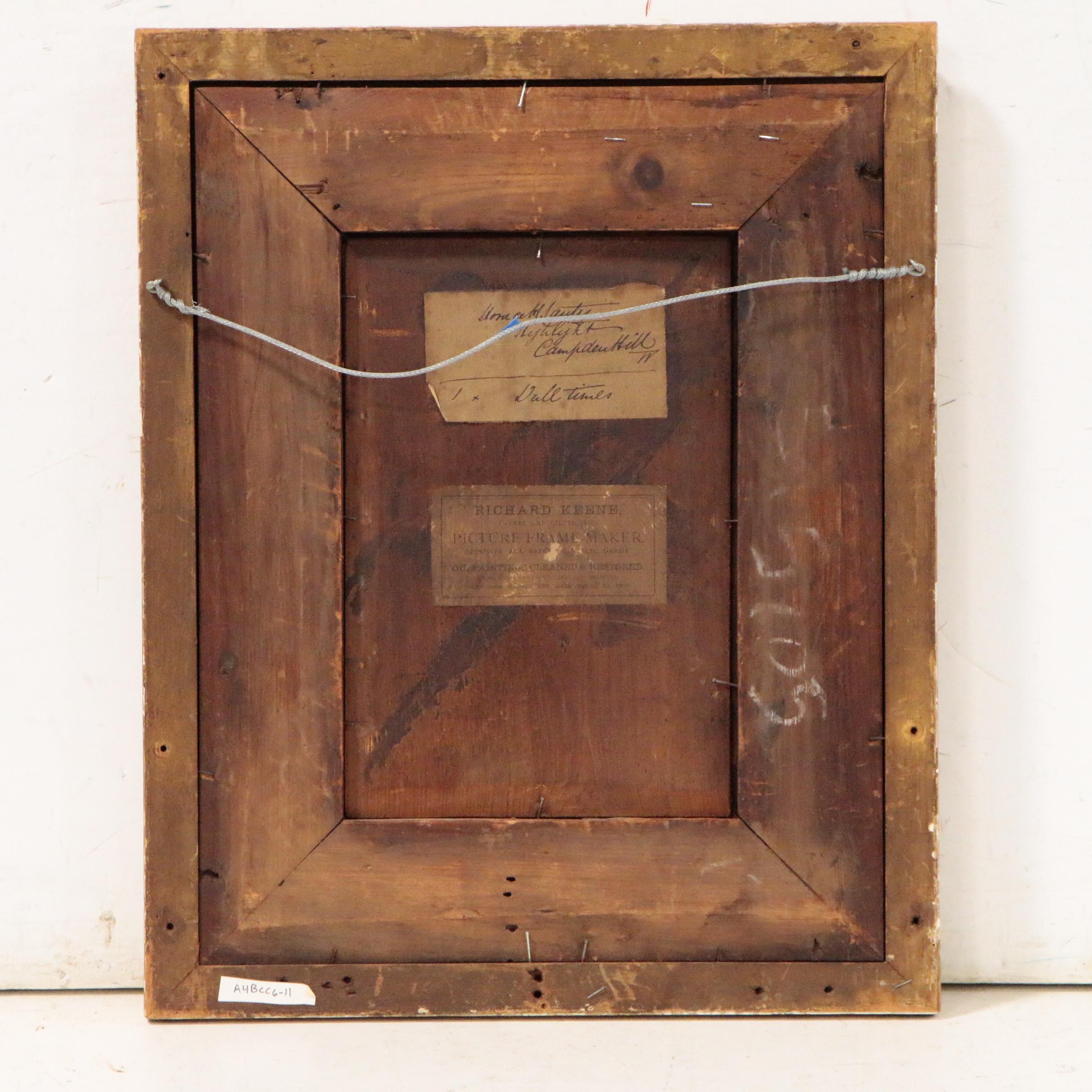 Horace Henry Cauty Genre Oil Painting of Woman with Basket, Late 19th ...