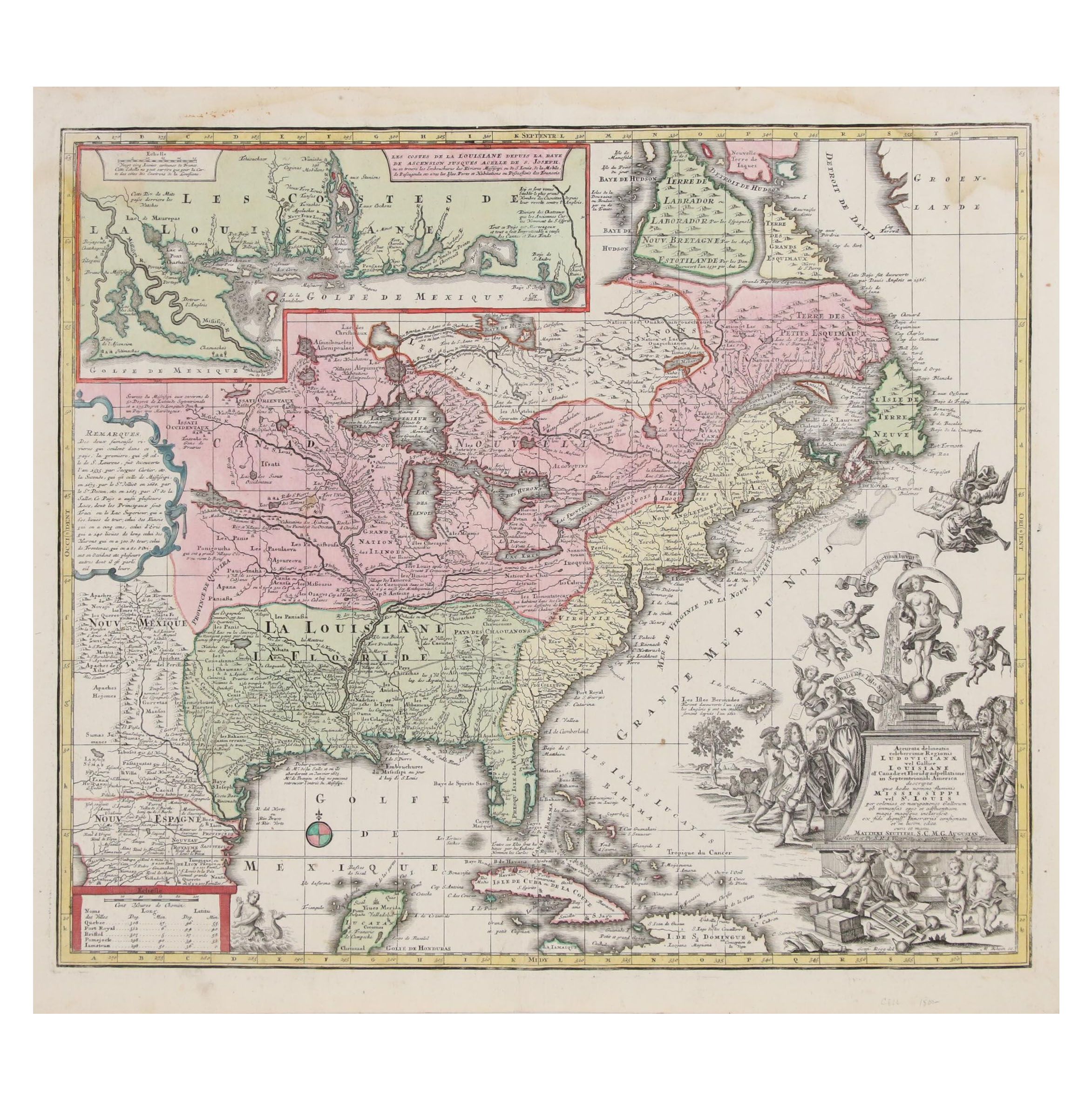 Matthäus Seutter Map of Eastern U.S. with "Mississippi Bubble ...