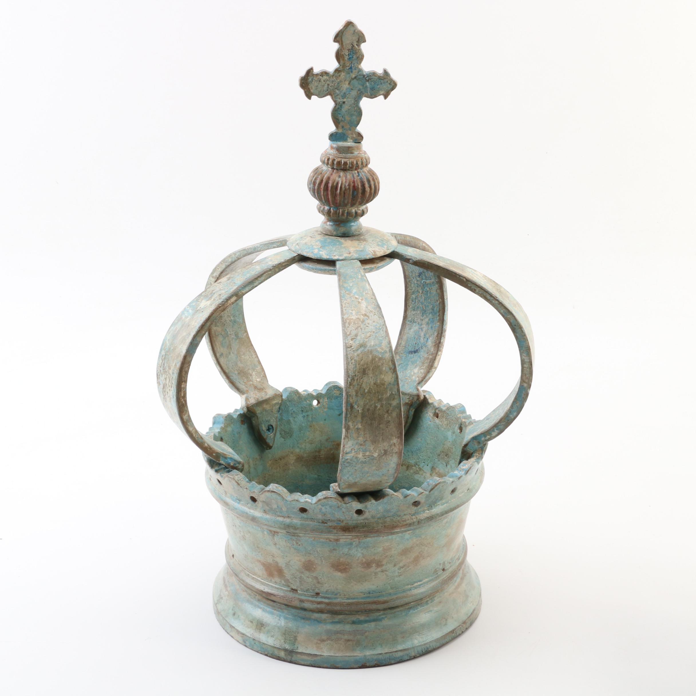 Artisan Crafted Gilt Metal and Wooden Christian Decorative Crowns | EBTH