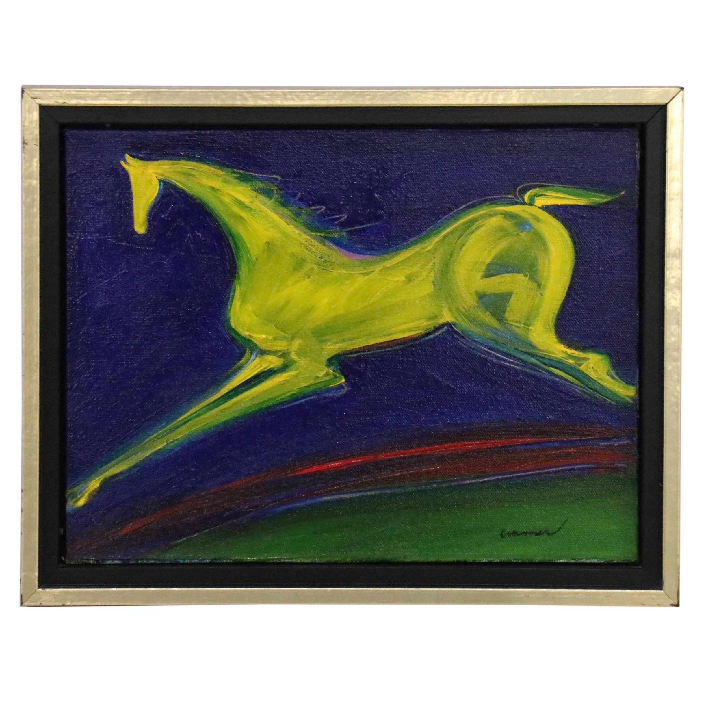 Patti Cramer Acrylic Painting of Yellow Mare, 20th Century | EBTH