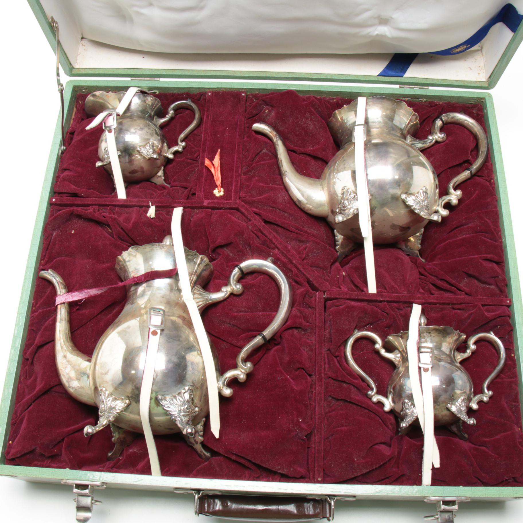 Asahi Shoten 950 Silver Five-Piece Teaset, Mid-20th Century | EBTH