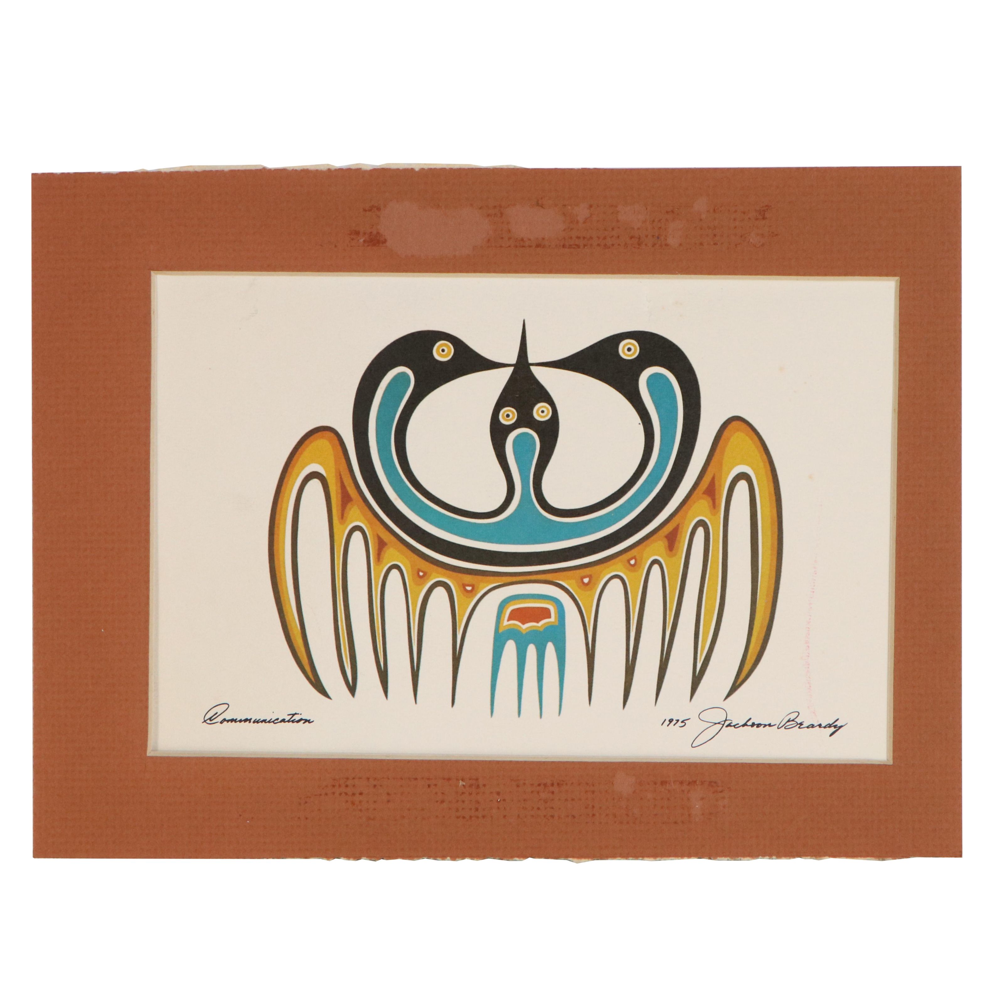 Jackson Beardy Offset Lithograph "Communication" | EBTH