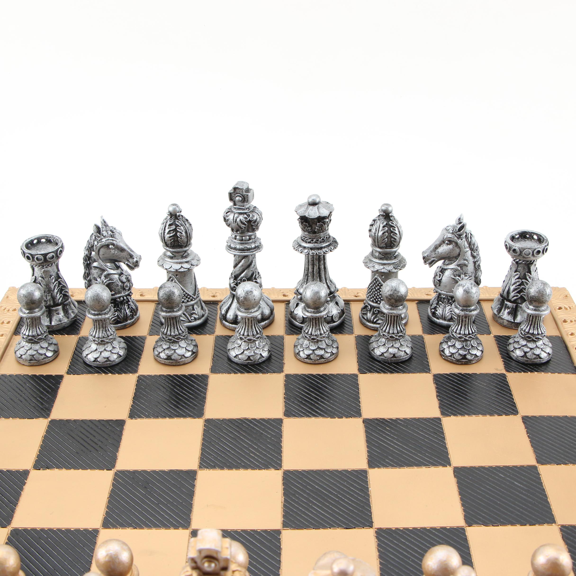 Polyresin Baroque Chess Set with 2 Drawers | EBTH