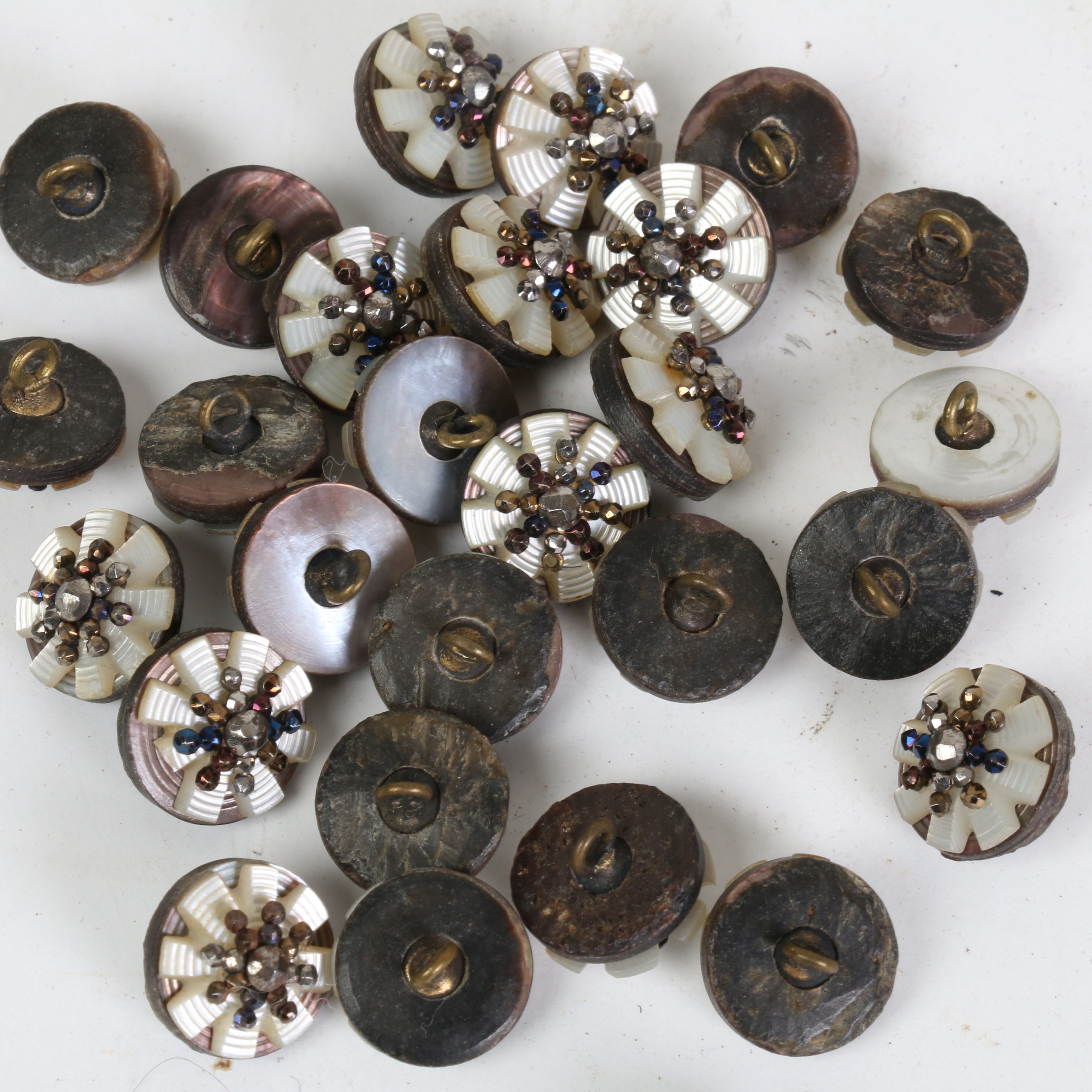 Carved Shell Comb, Button Hook, Buckle, Coat and Dress Buttons, and ...