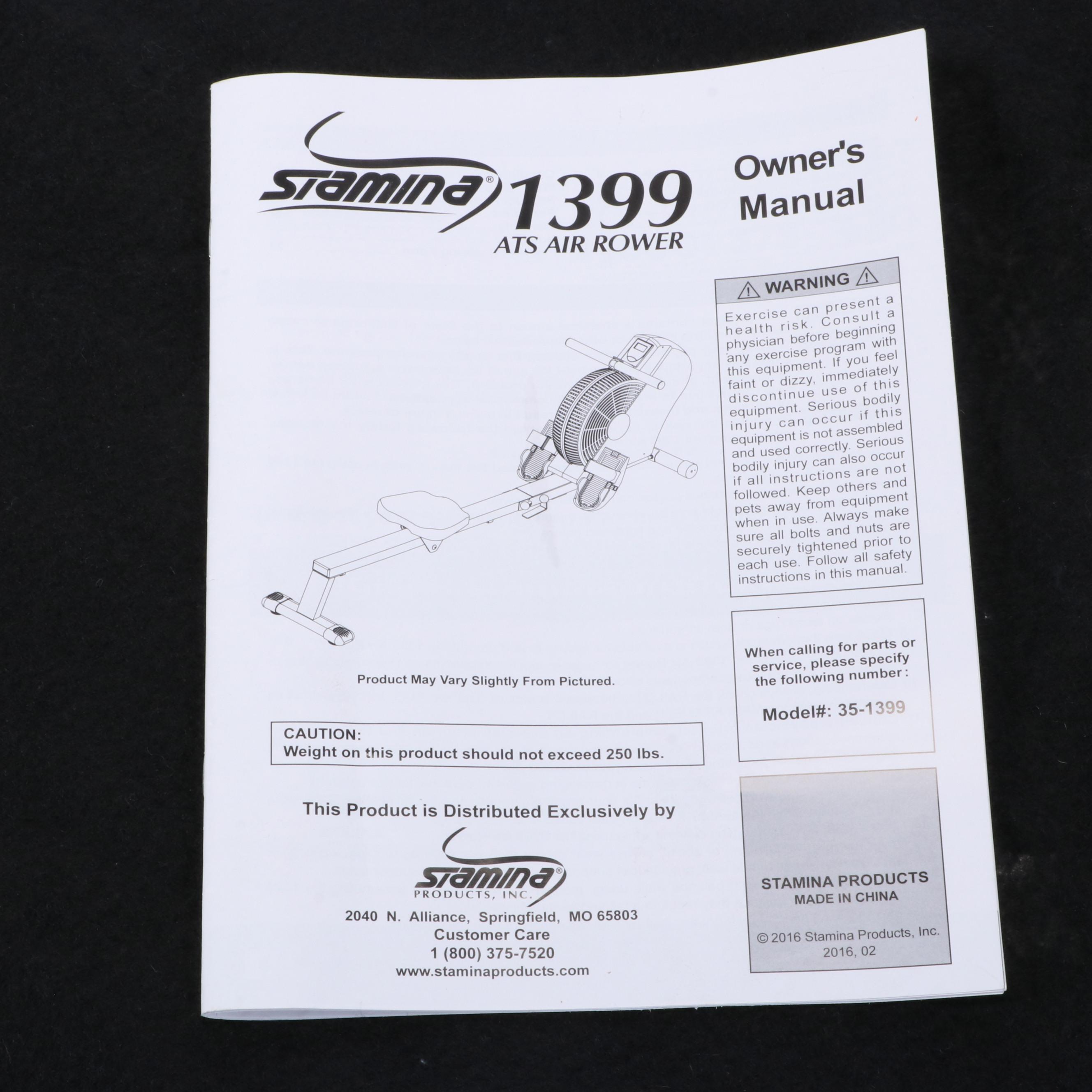 Stamina ATS Air Rowing Machine 1399 | Everything But The House