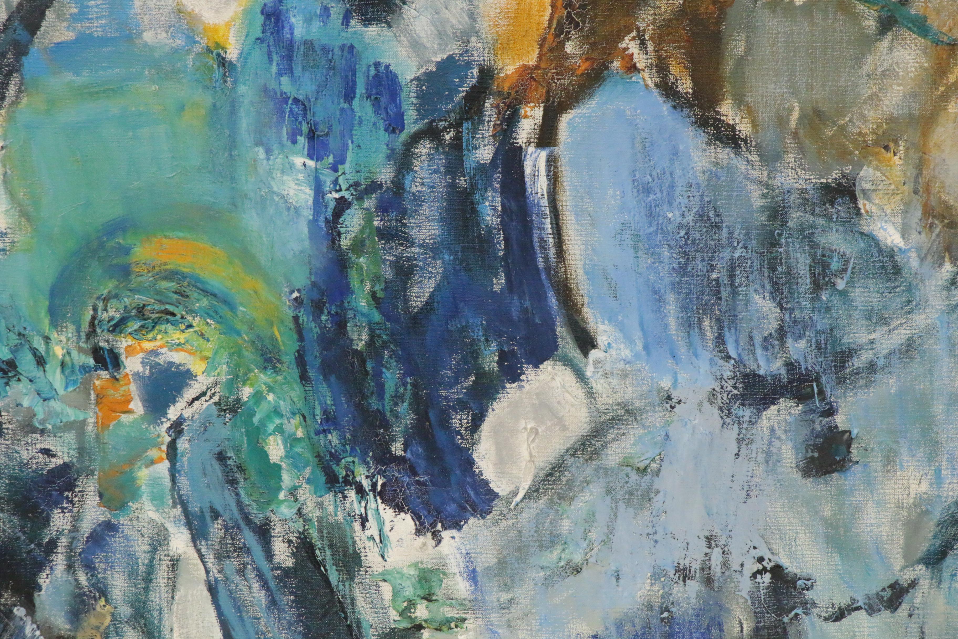 Eva Beyer Abstract Oil Painting "At the Extreme", 1981 | EBTH