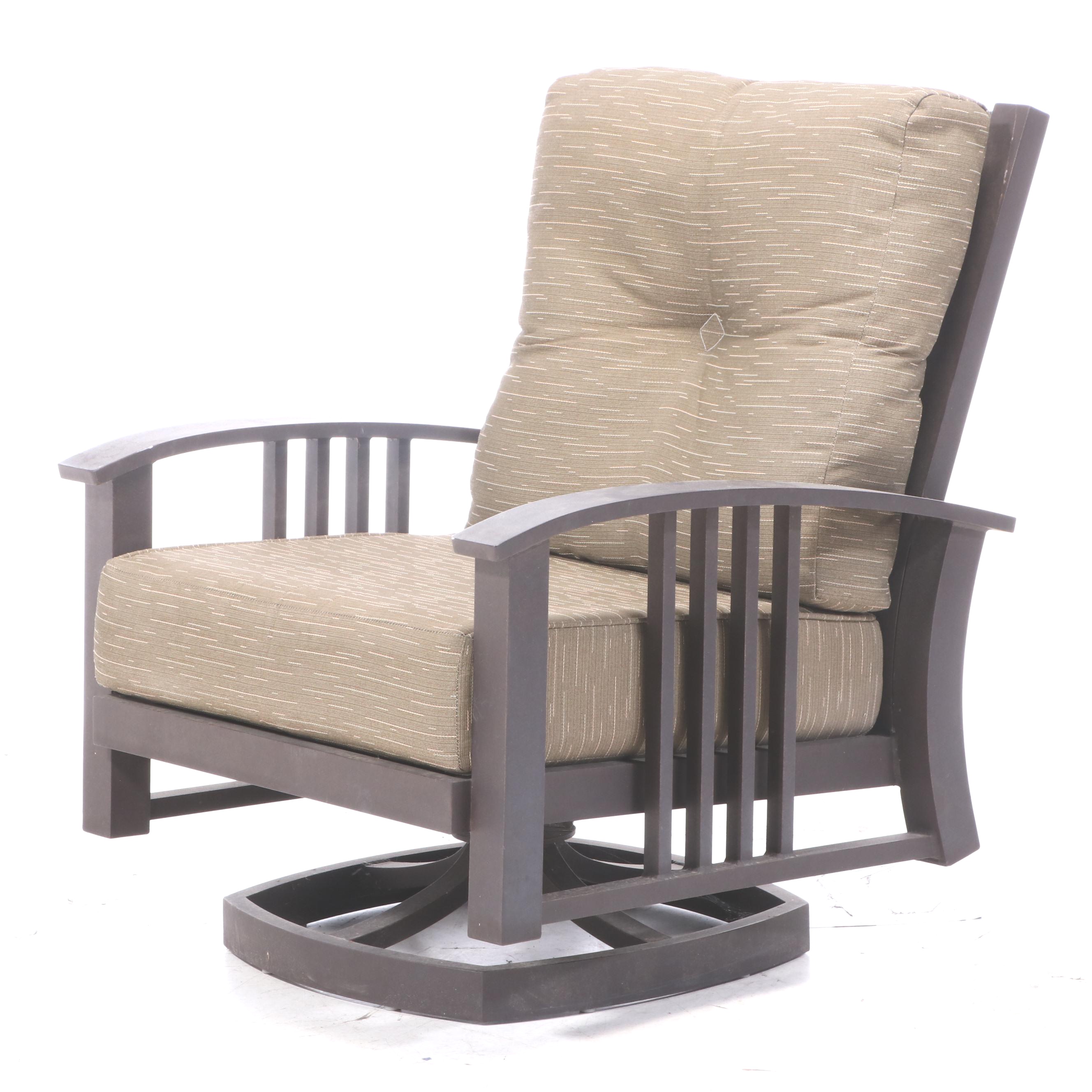 Mallin Casual Furniture Cast Aluminum Swivel Rocking Lounge Chair | EBTH