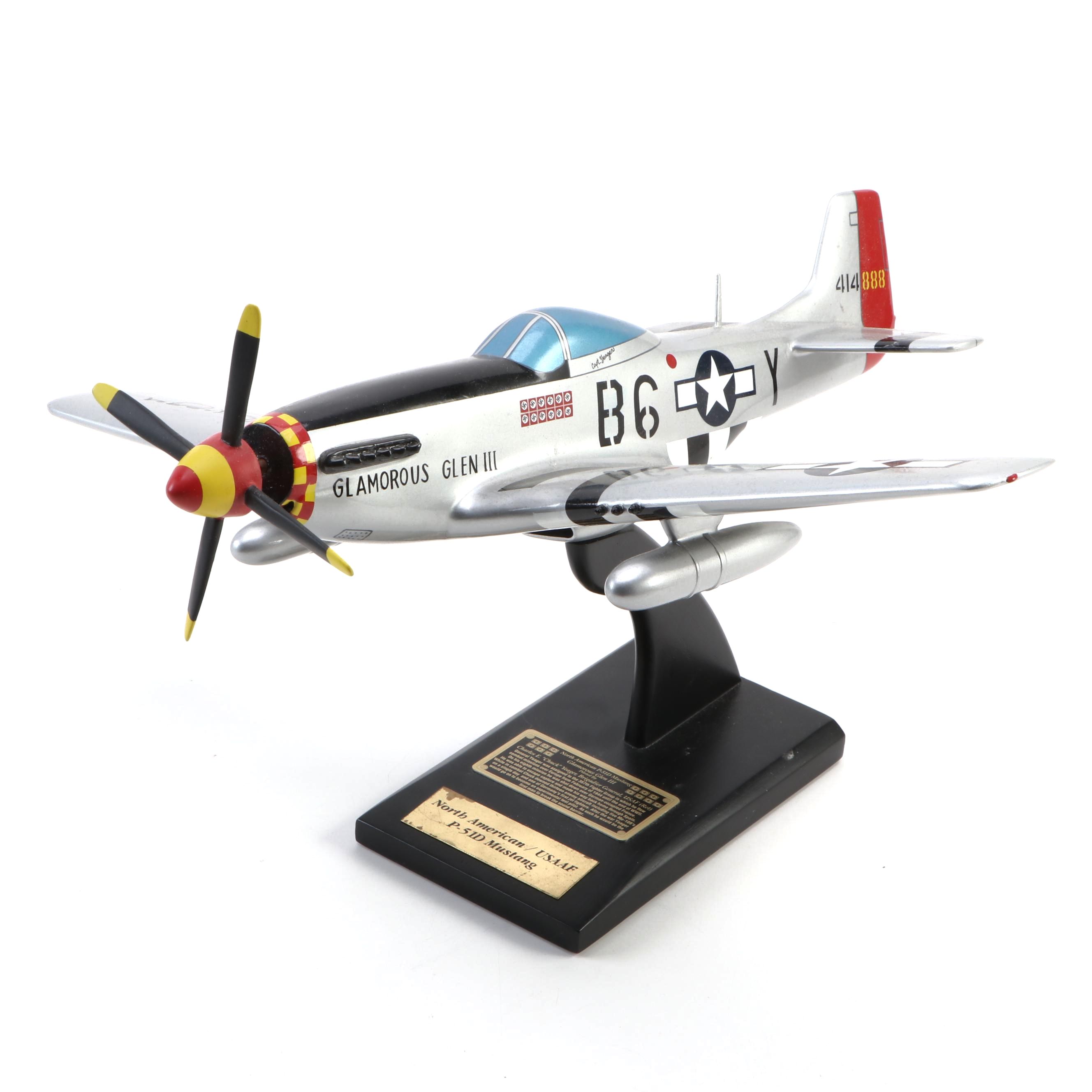 Chuck Yeager Signed USAAF P-51D Model Mustang, COA | EBTH