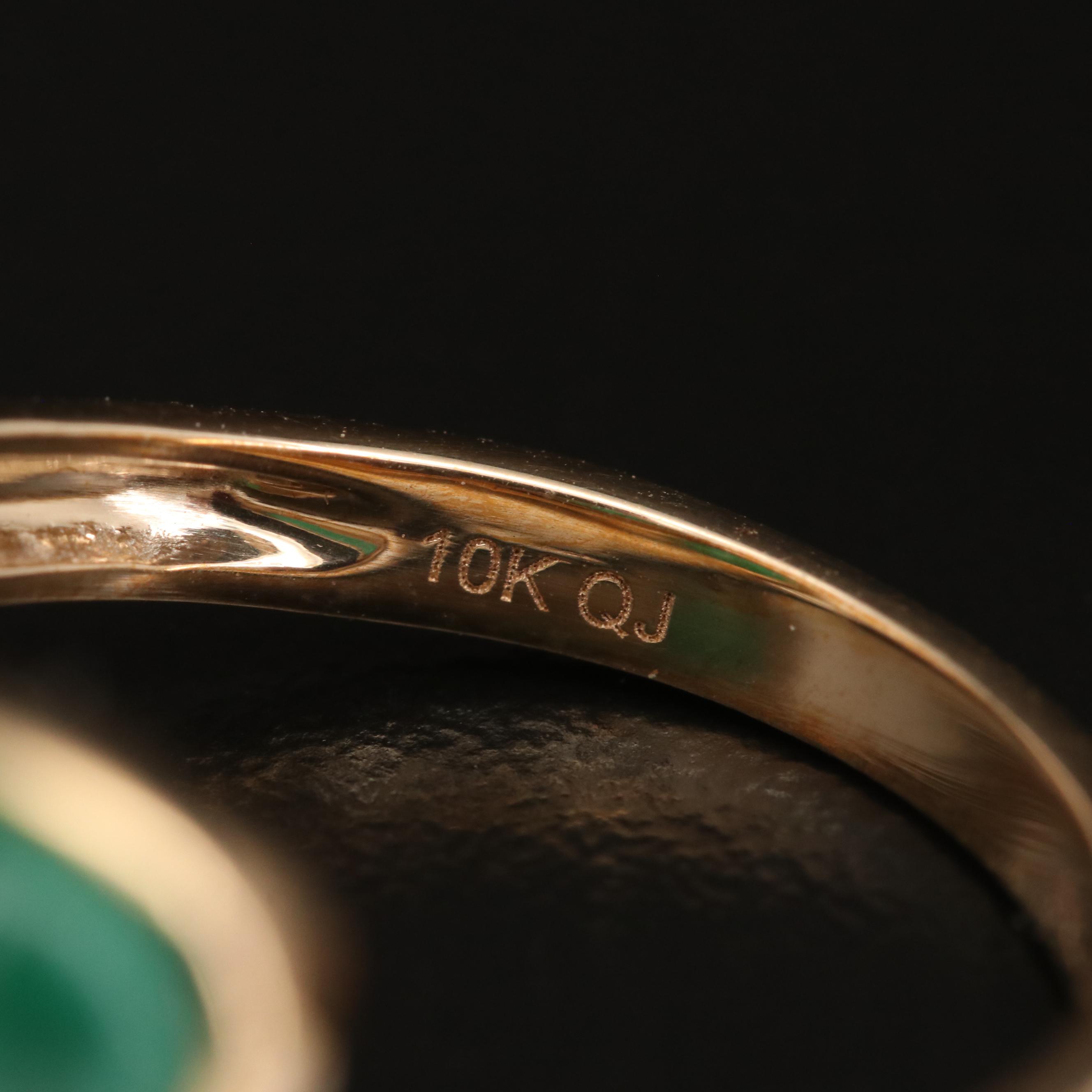 10K Emerald Bypass Ring | EBTH