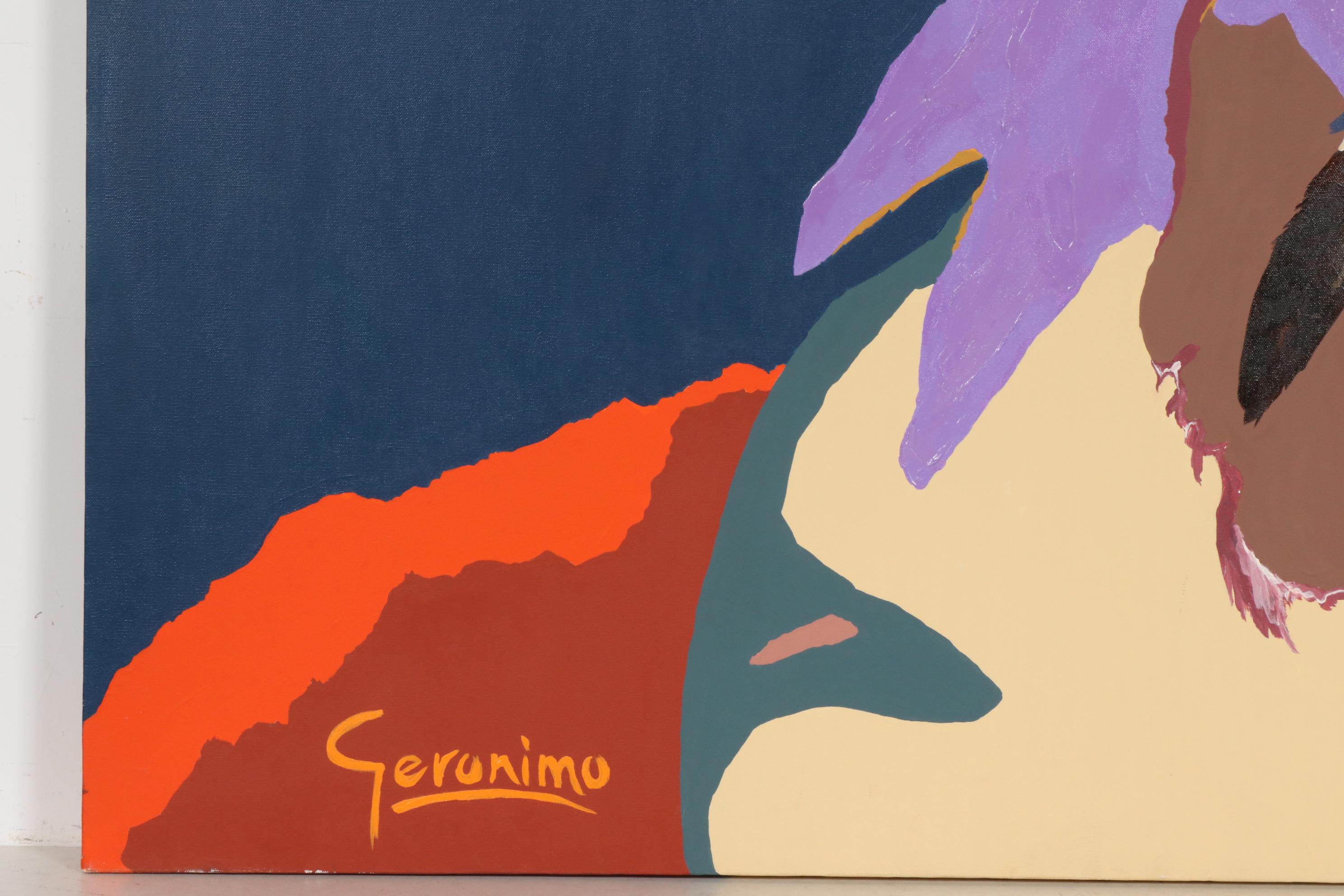 Geronimo Mark Acrylic Painting "Big Medicine", 1995 | EBTH