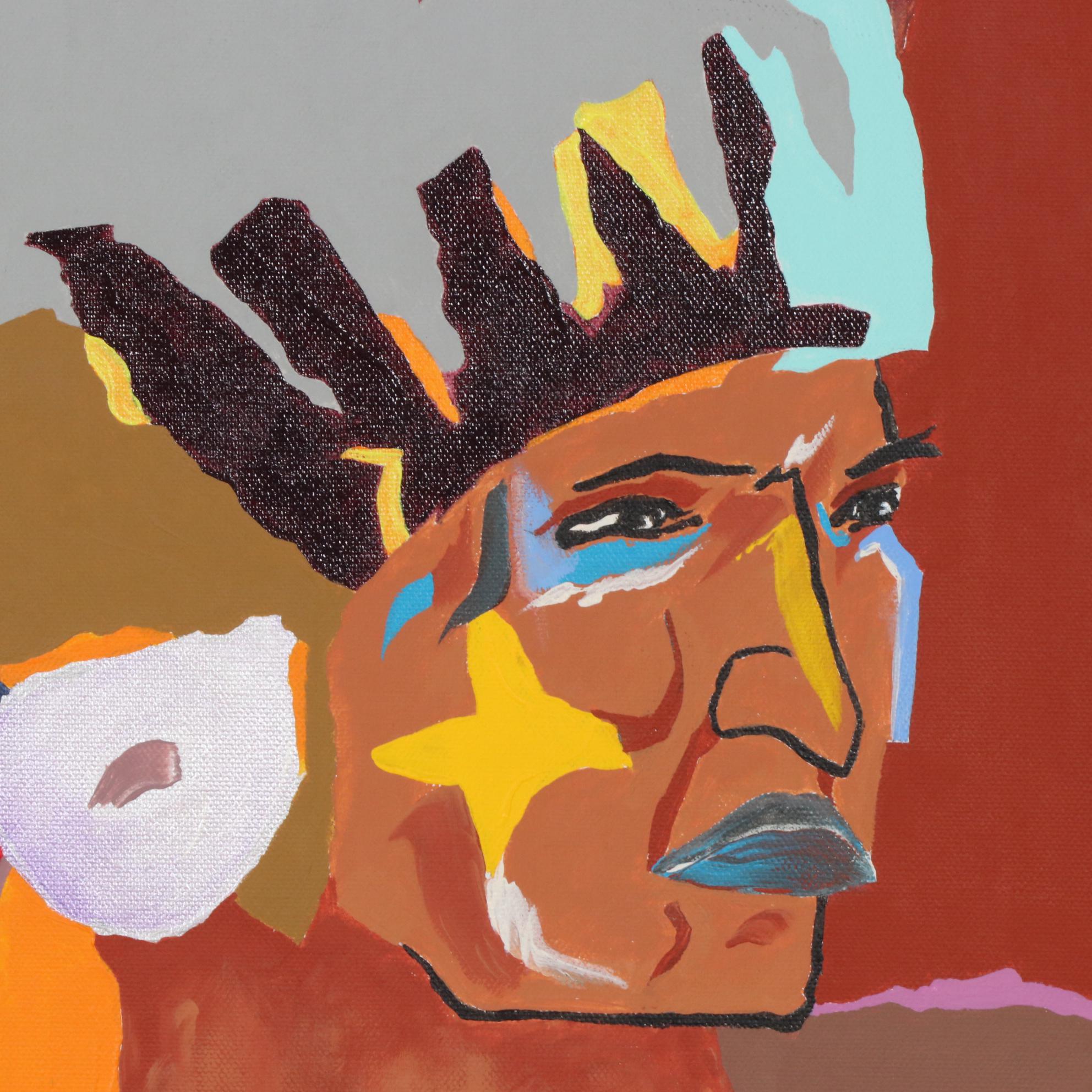 Geronimo Mark Acrylic Painting "Big Medicine", 1995 | EBTH