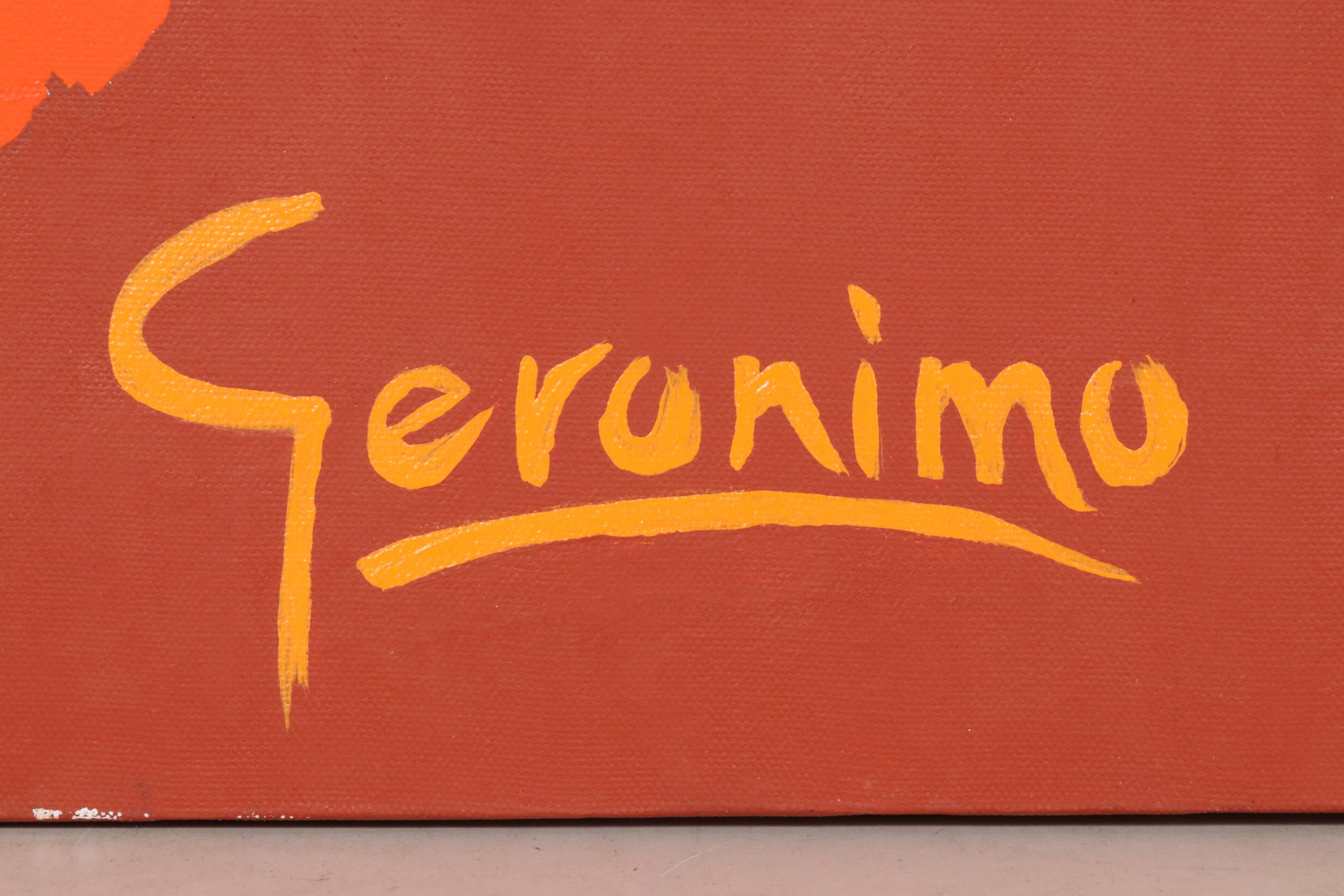 Geronimo Mark Acrylic Painting "Big Medicine", 1995 | EBTH