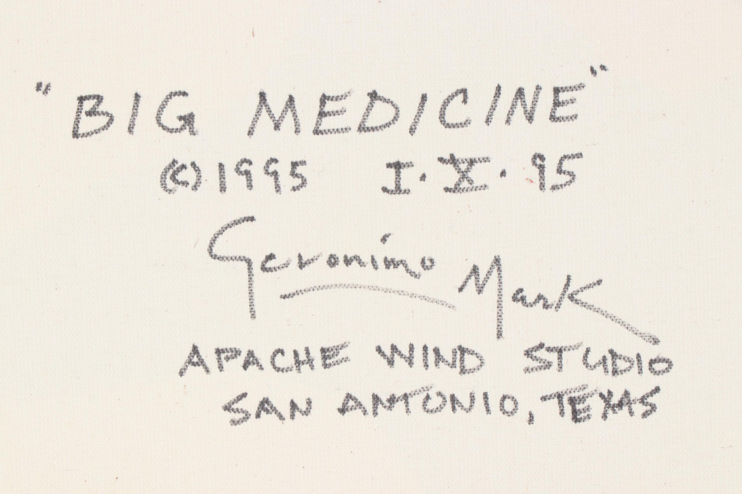 Geronimo Mark Acrylic Painting "Big Medicine", 1995 | EBTH