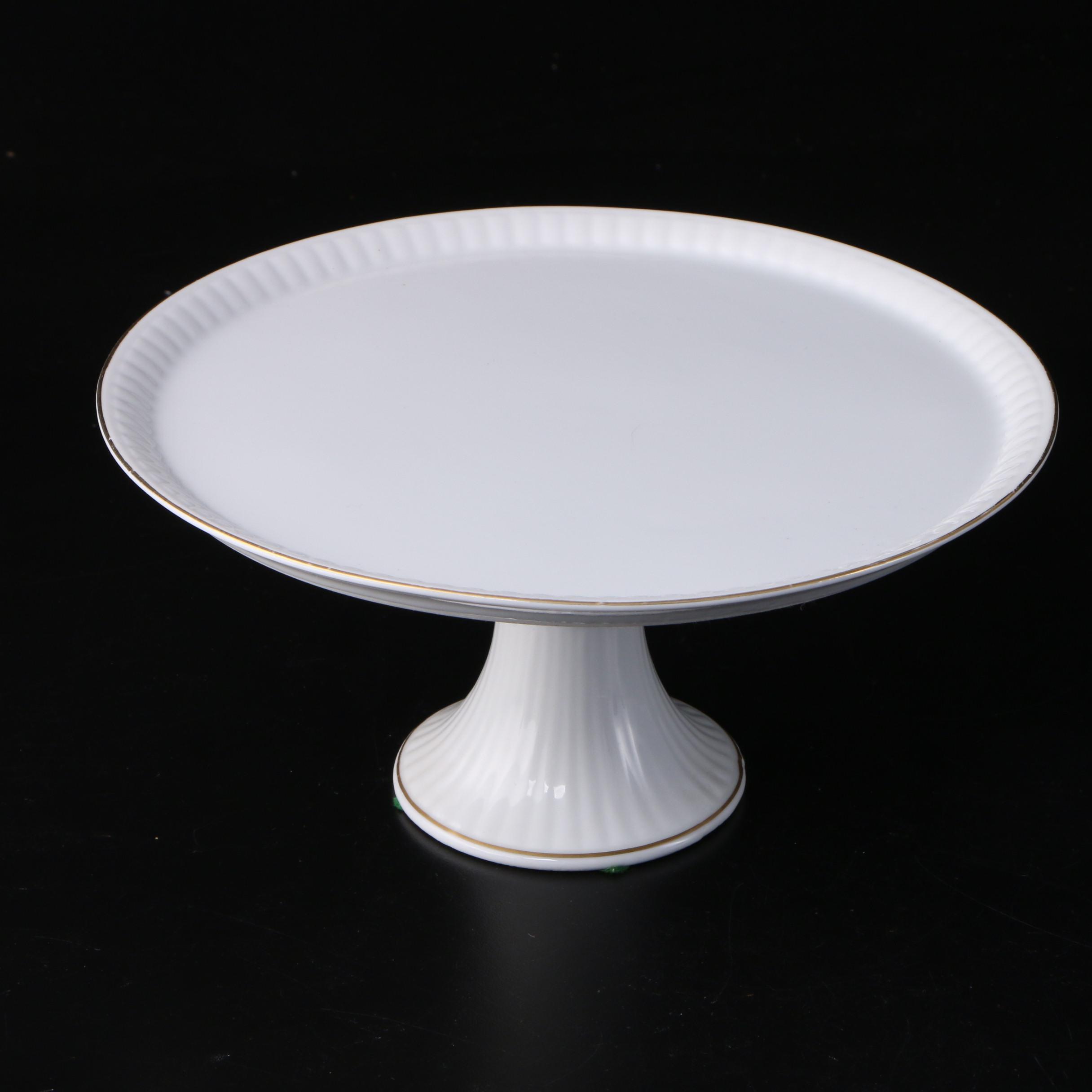 Japanese Shafford Porcelain Cake Stand and Pots de Cremes with Gilt ...