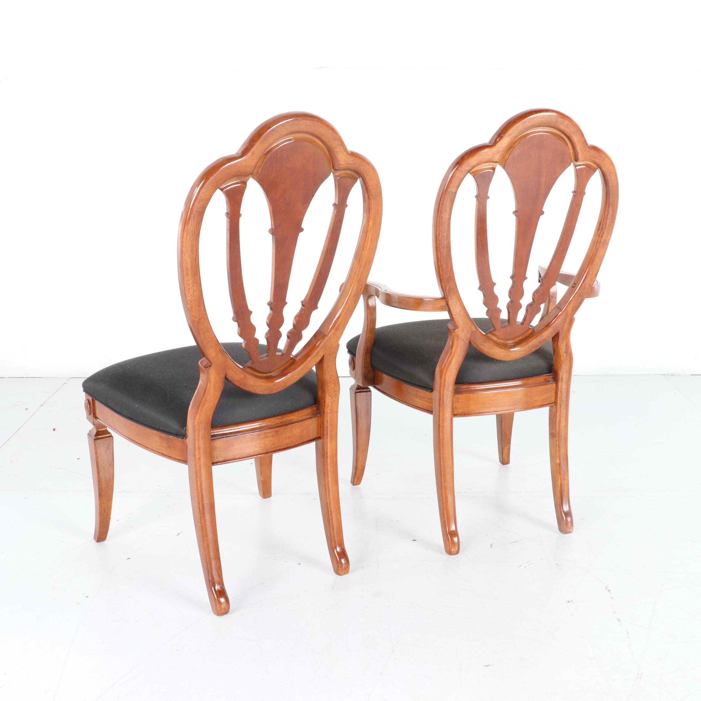 Inlaid Shield Back Dining Chairs, Contemporary | EBTH