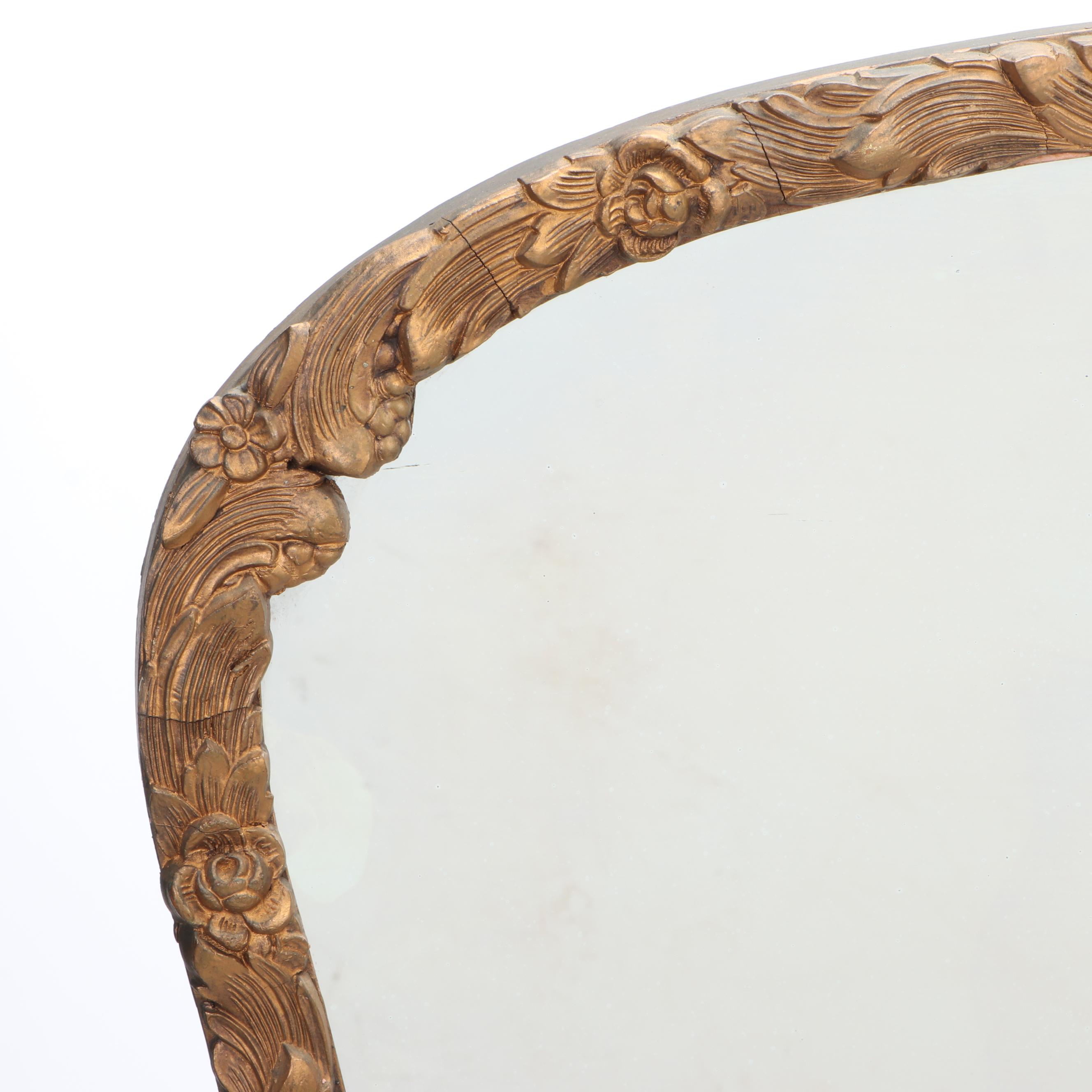 Gilt Wood and Gesso Garland Frame Mirror | EBTH