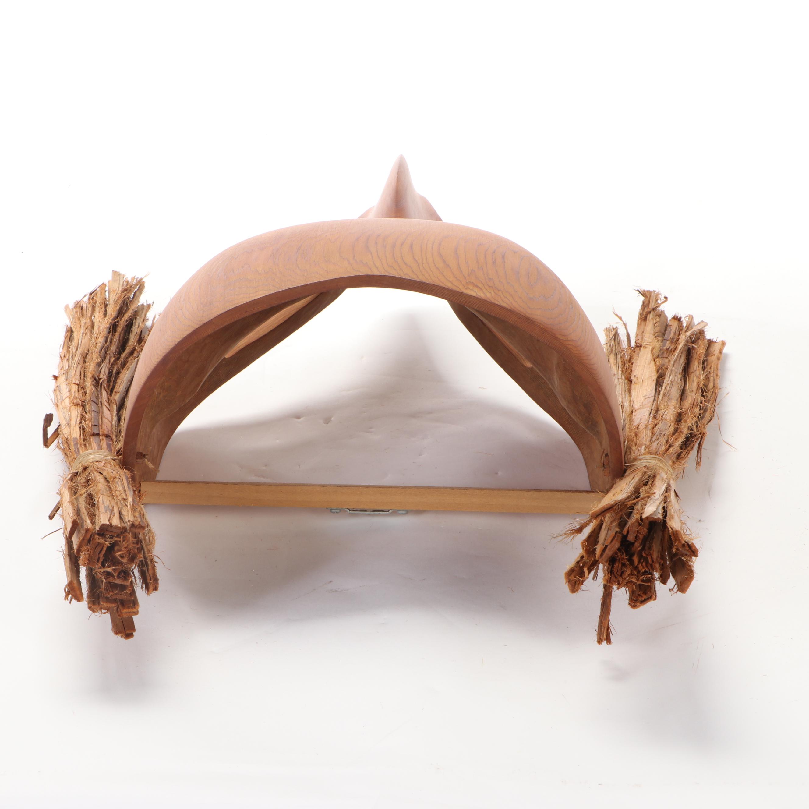 Ron Telek Asymmetrical Wooden Raven Mask | EBTH