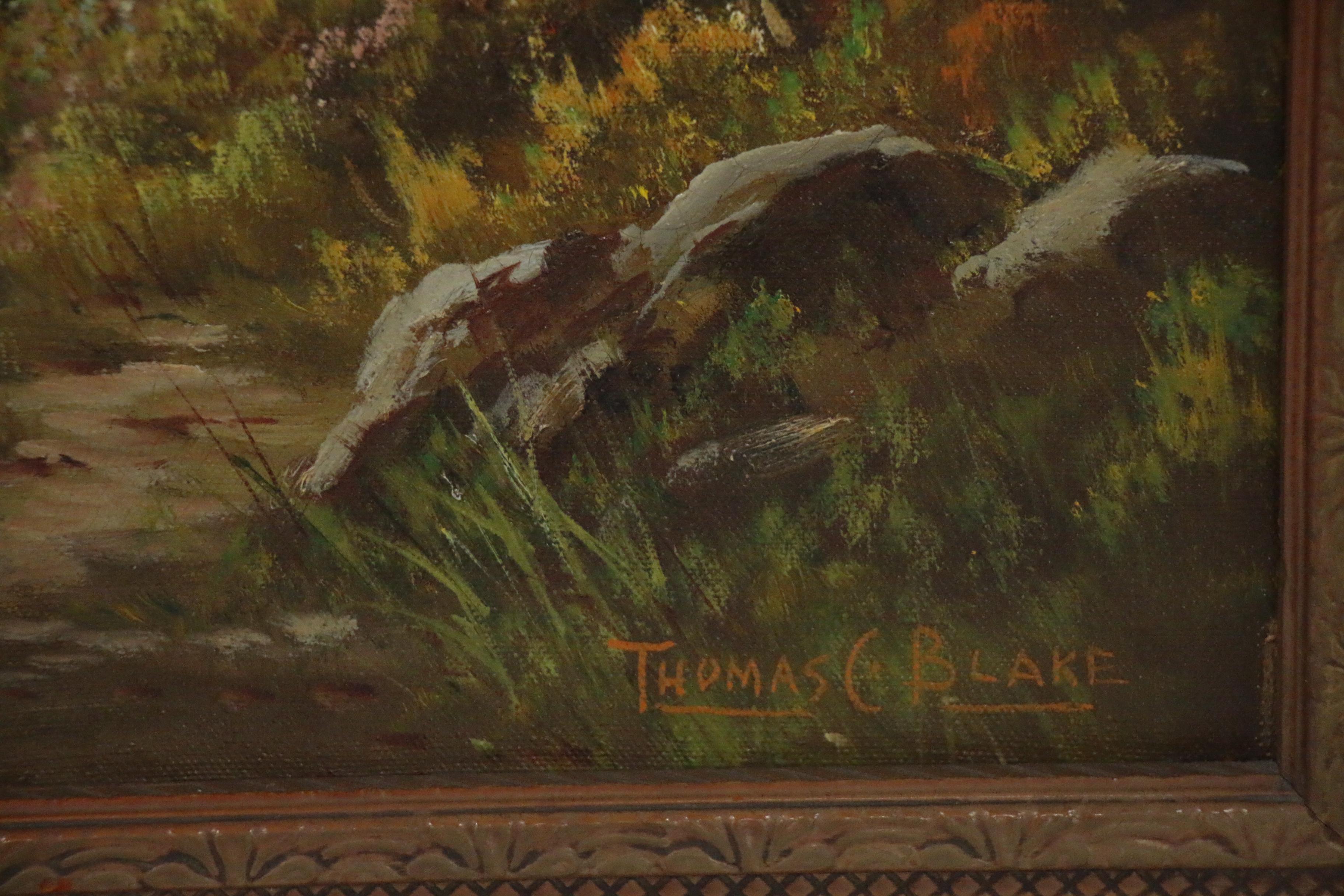 Thomas C. Blake Hudson River Style Oil Painting, Early to Mid 20th ...