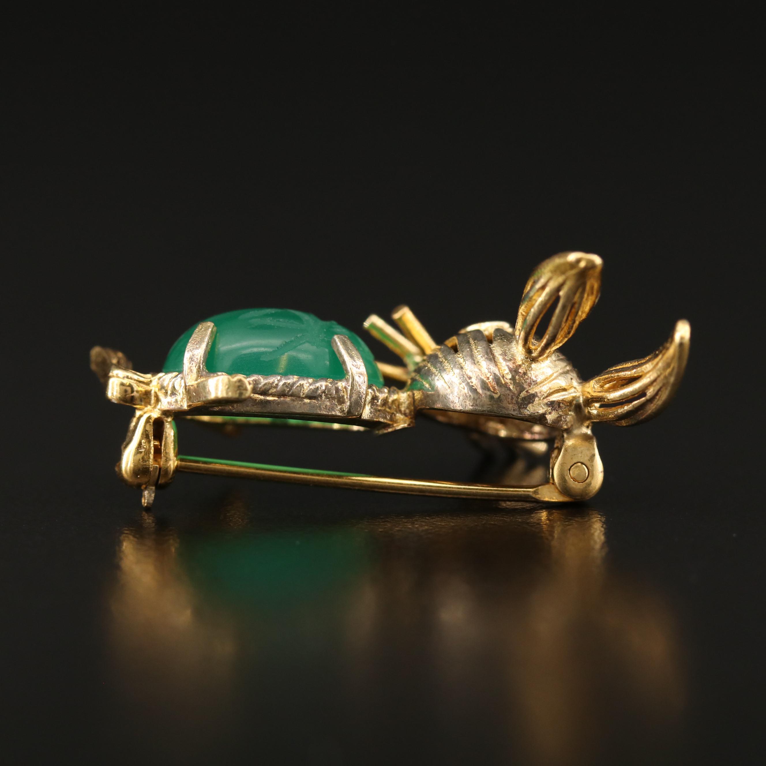 Vintage Sterling Silver Chalcedony and Rhinestone Bunny Rabbit Brooch ...