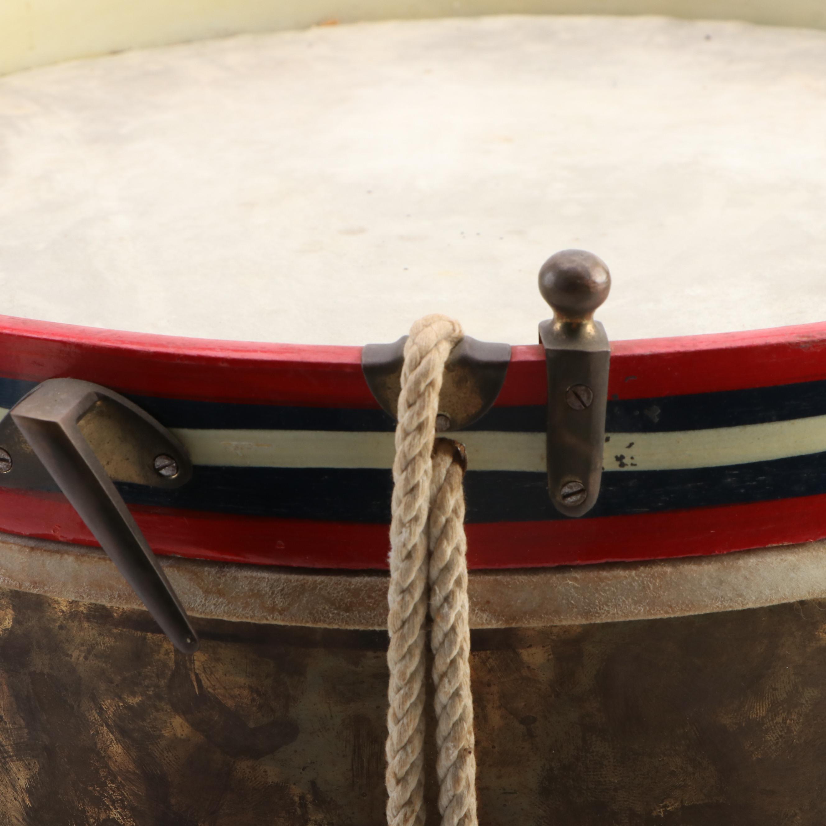 British Marching Snare Drum with Royal Coat of Arms, Early/Mid 20th ...