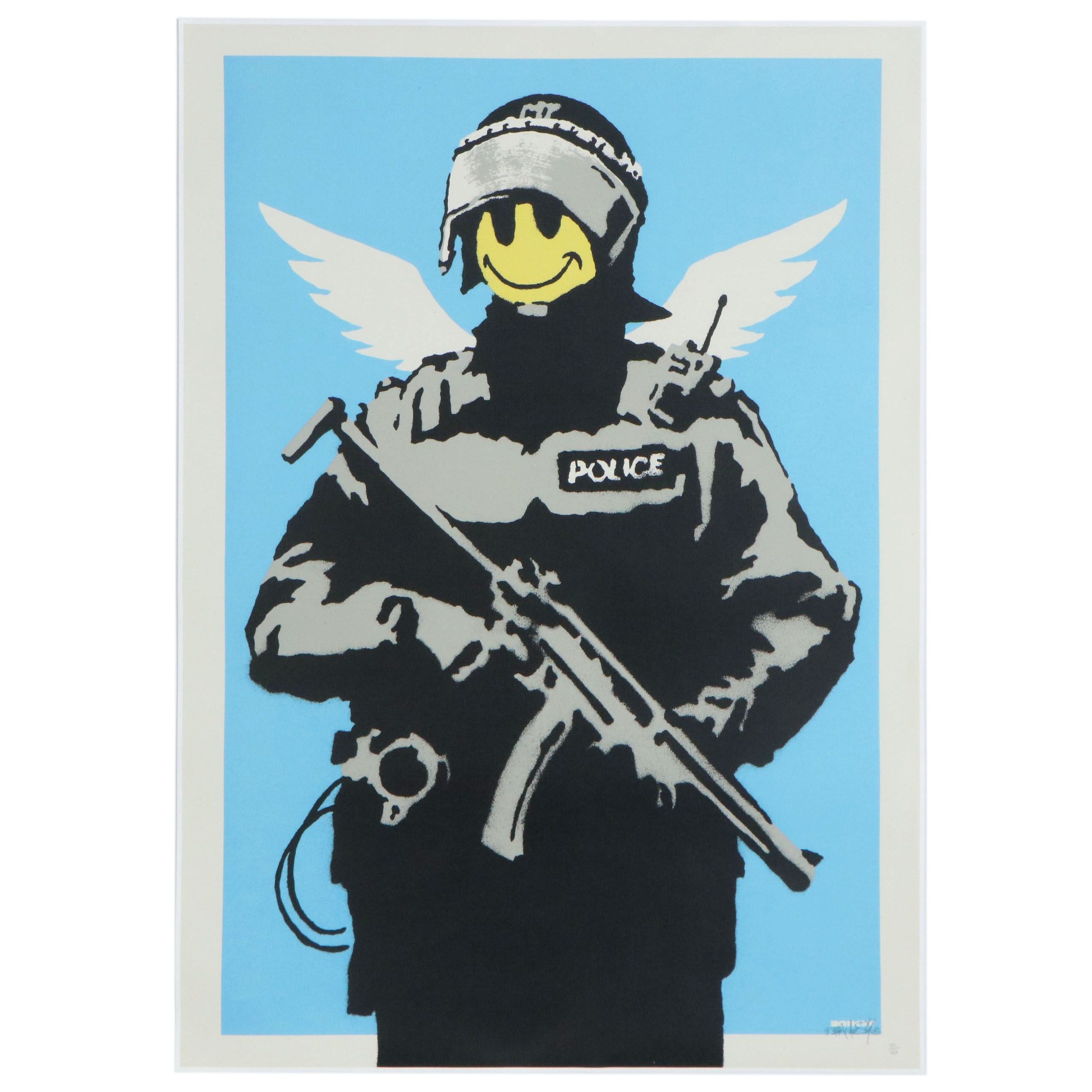 Giclée after Banksy "Smiley Police Trooper" | EBTH