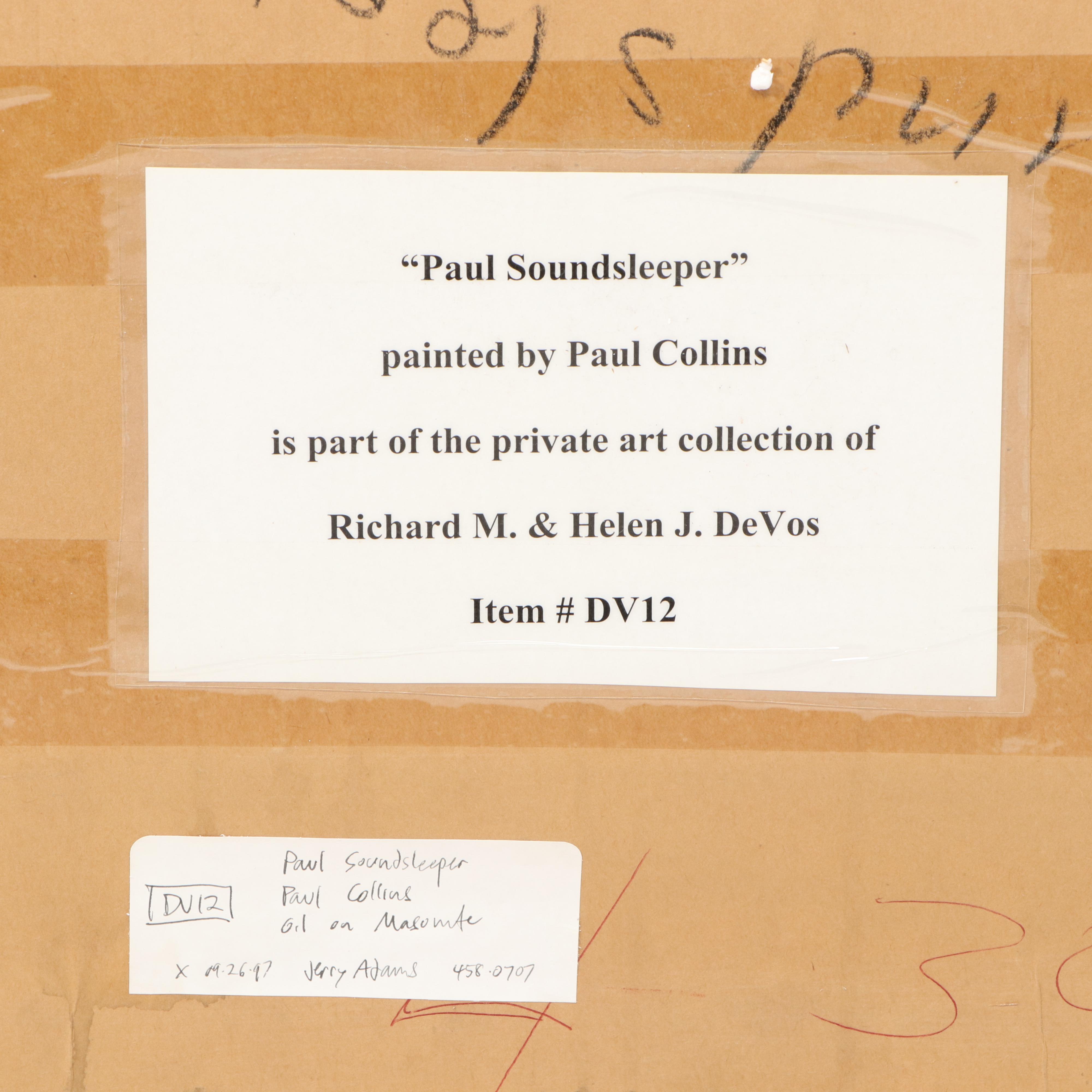 Paul Collins Oil Painting "Paul Soundsleeper," Late 20th Century | EBTH