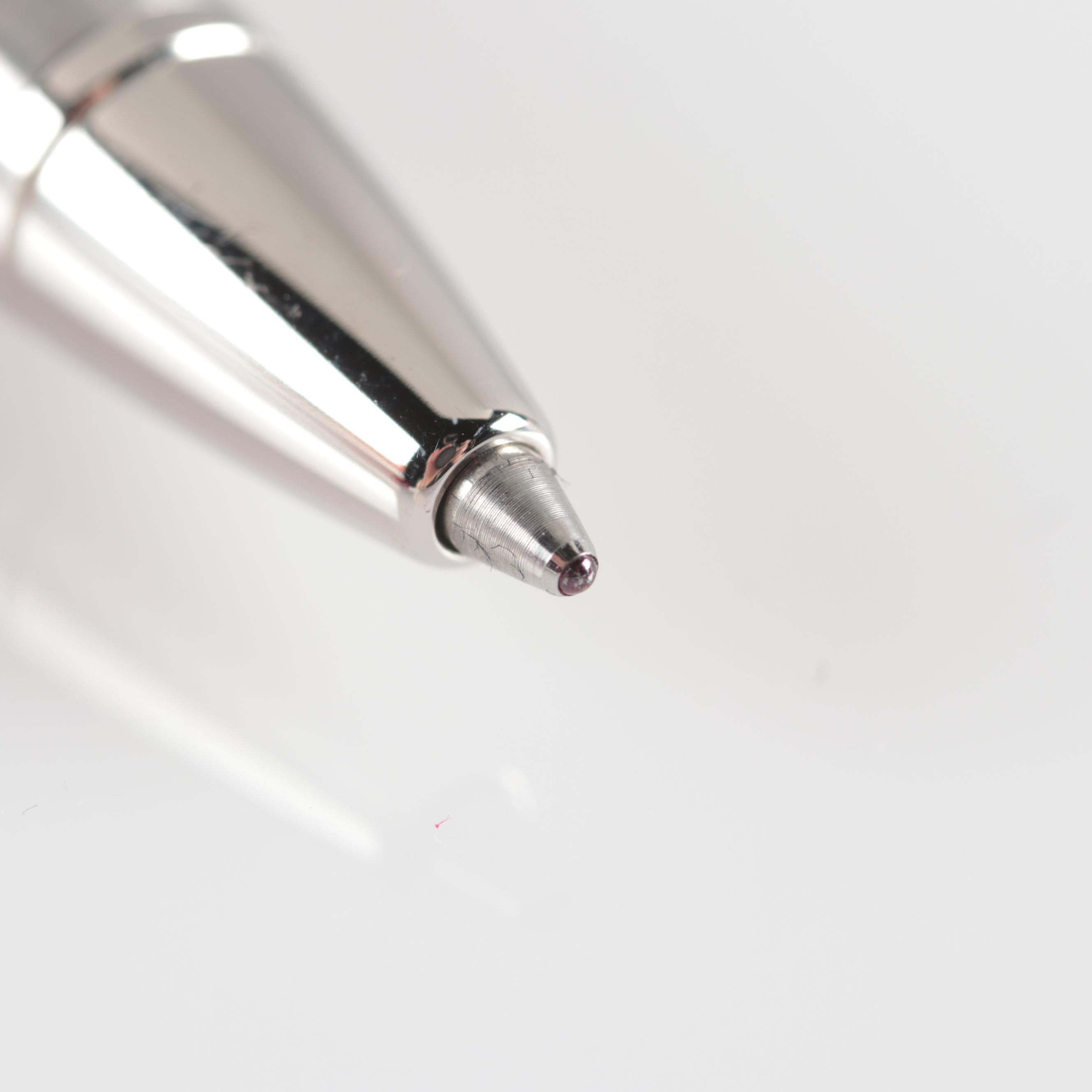 Cartier "Roadster Sport" Brushed Stainless Ballpoint Pen in Original ...