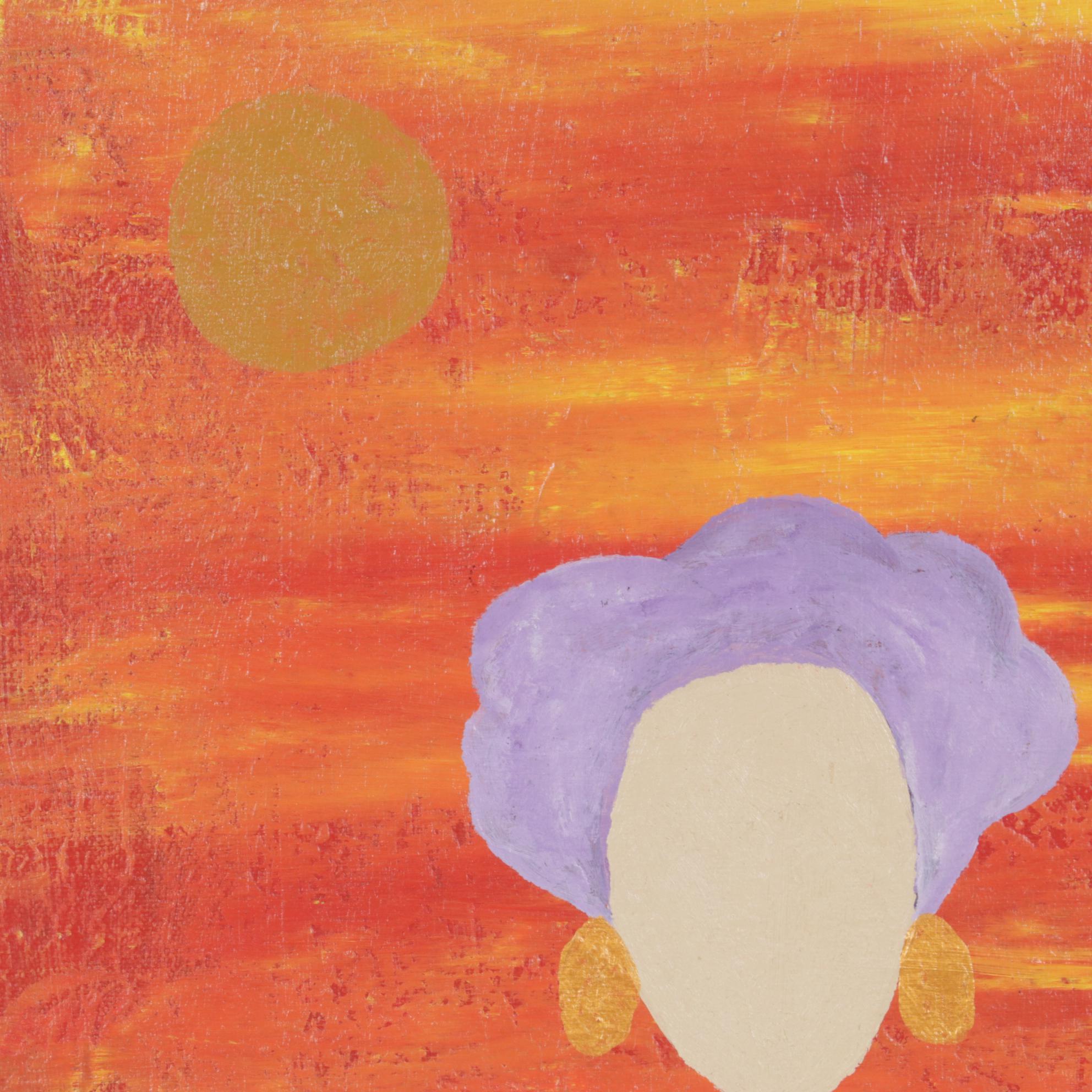 Amir Rashid Portrait Oil Painting of Woman with Ankh | EBTH