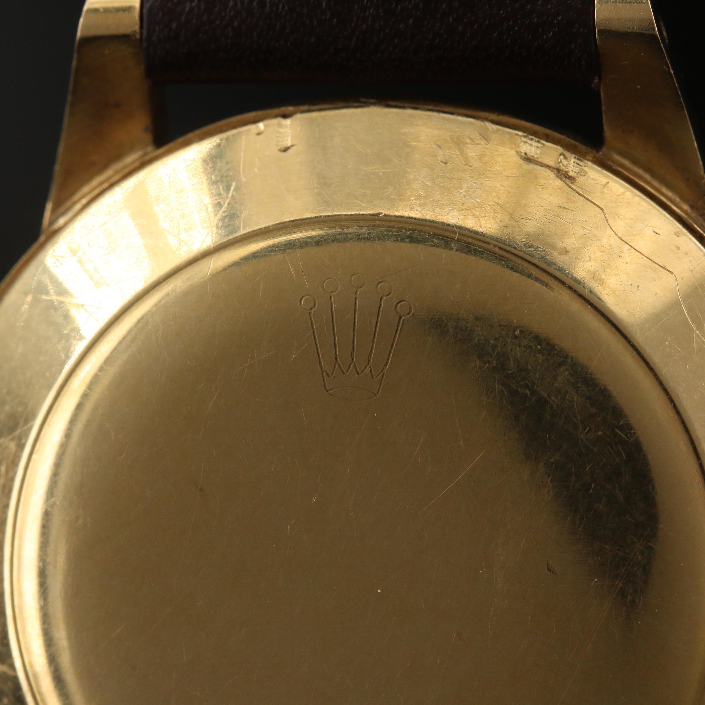 1952 Rolex "Padellone" Triple Date Moonphase 18K Gold Automatic Watch ...