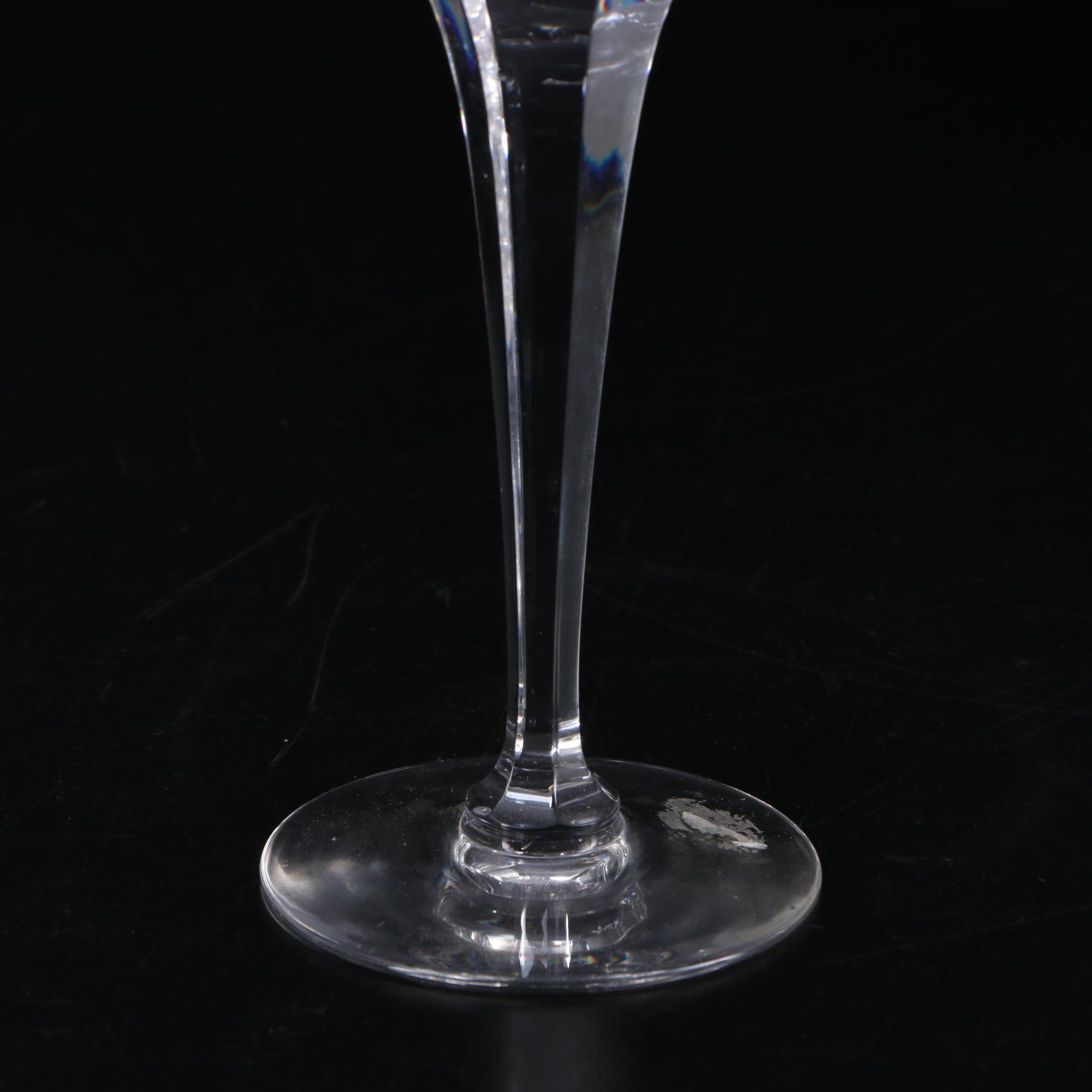 Heisey "Narrow Flute Clear" Glass Pitcher with Other Crystal Stemware ...