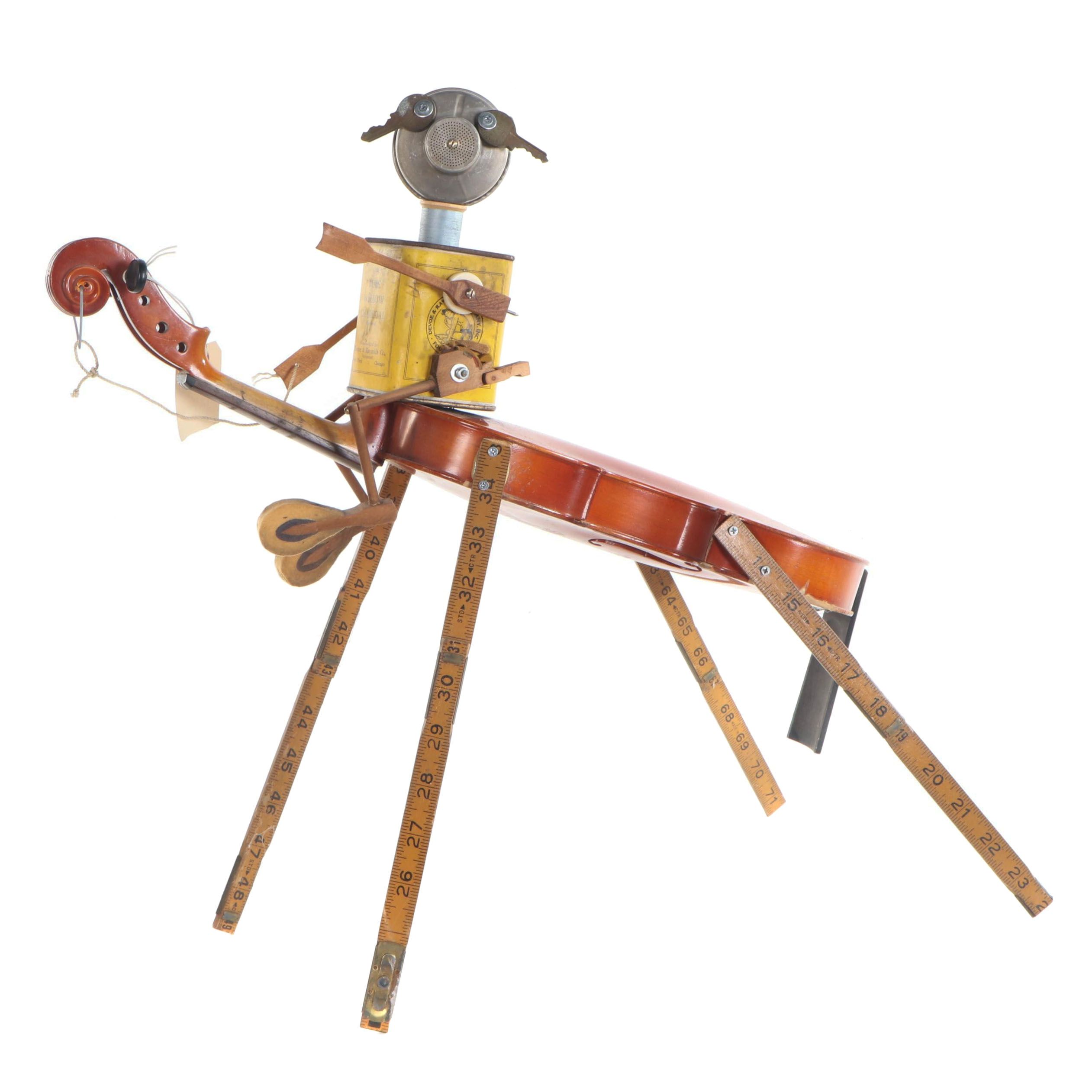 Folk Art Assemblage Sculpture "Willow Rider," 2013 | EBTH