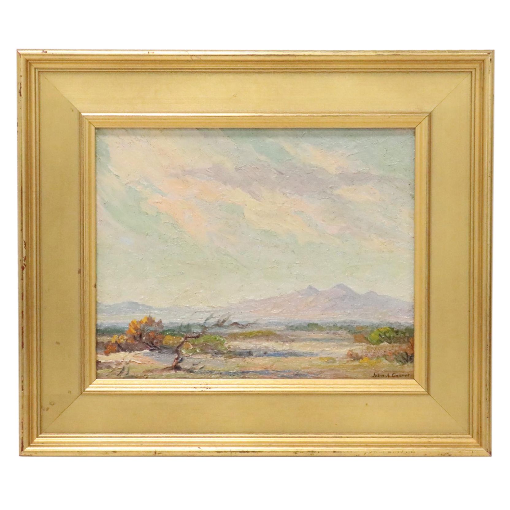 John Anthony Conner Desert Landscape Oil Painting | EBTH