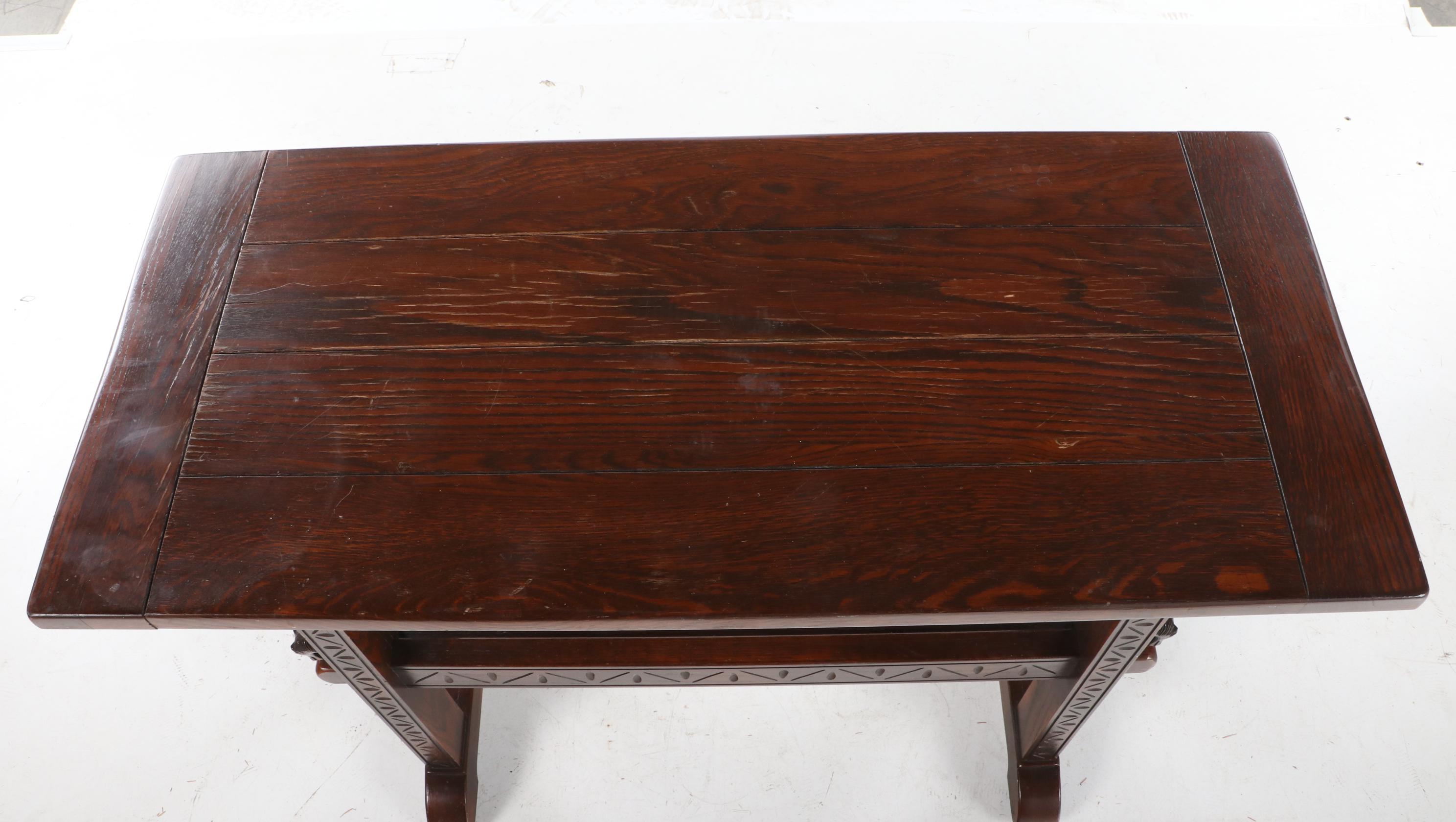 Romweber Viking Oak Two-Tier Console Table, 20th Century | Everything ...