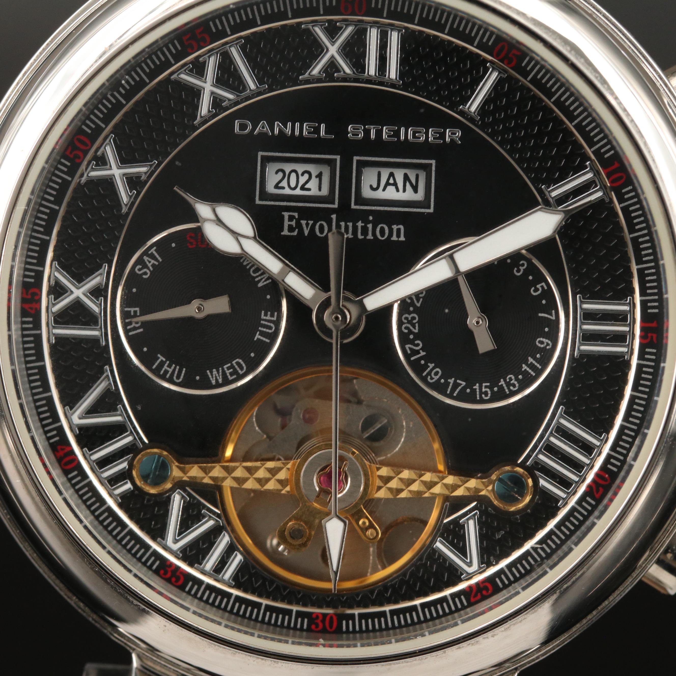Daniel Steiger Evolution Calendar Stainless Steel Automatic Wristwatch ...