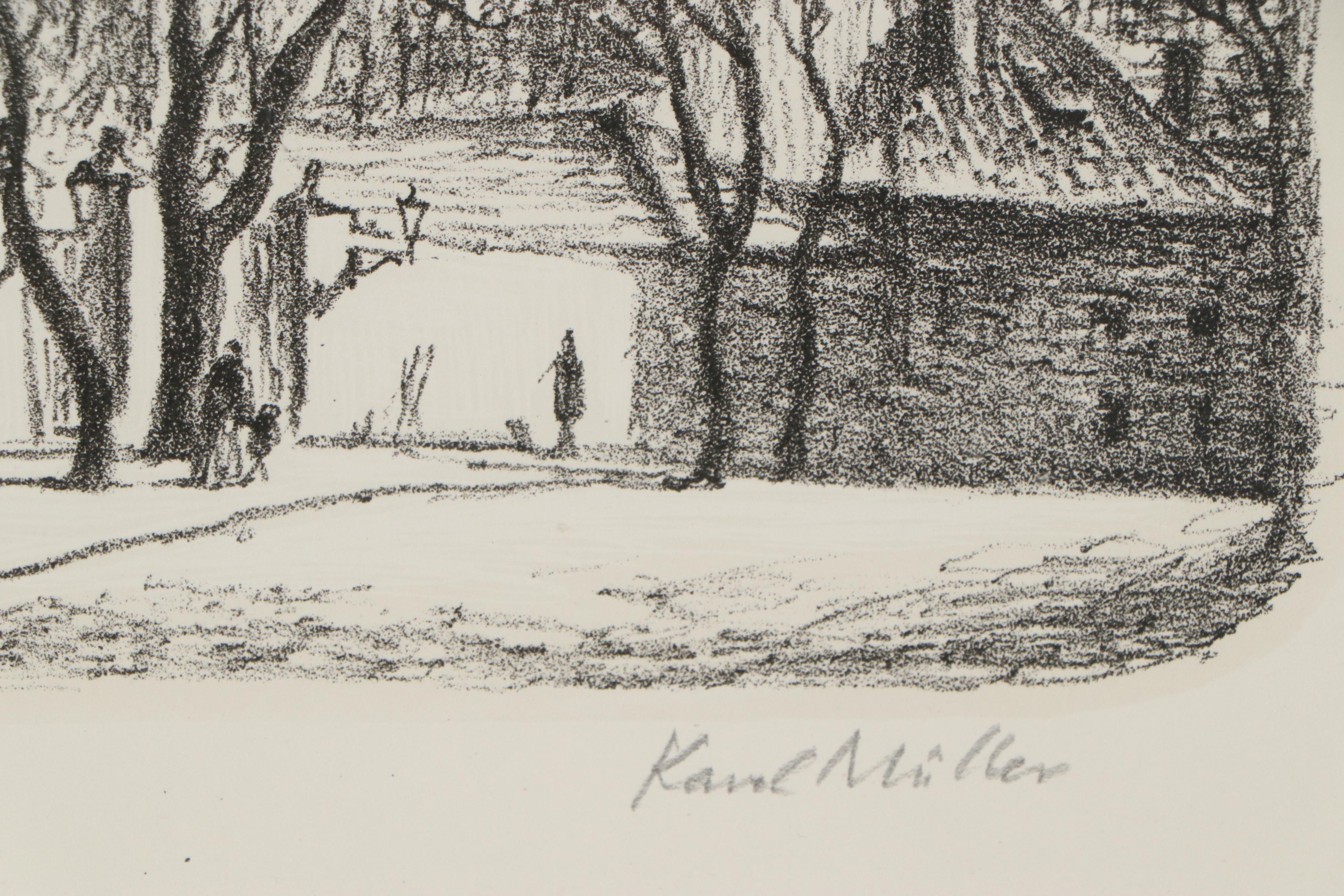 Karel Müller Lithographs of City Street Scenes, 1945 | EBTH