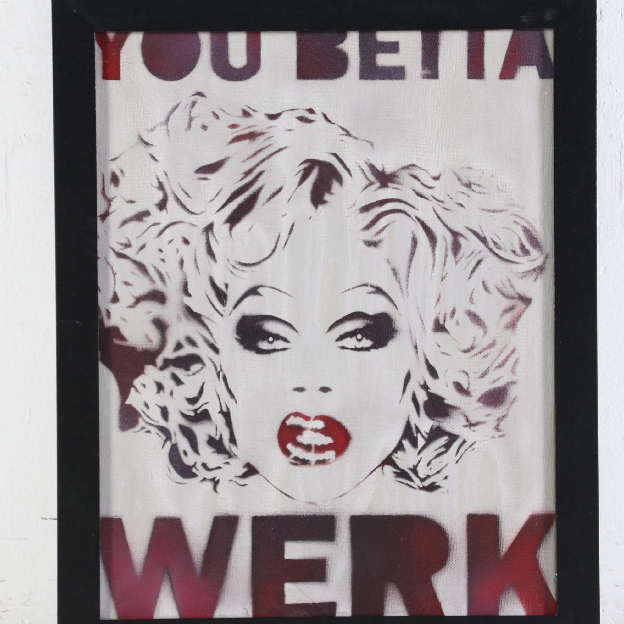 Mr. Mahaffey Stencil and Spray Paint Street Art Style Painting "You ...