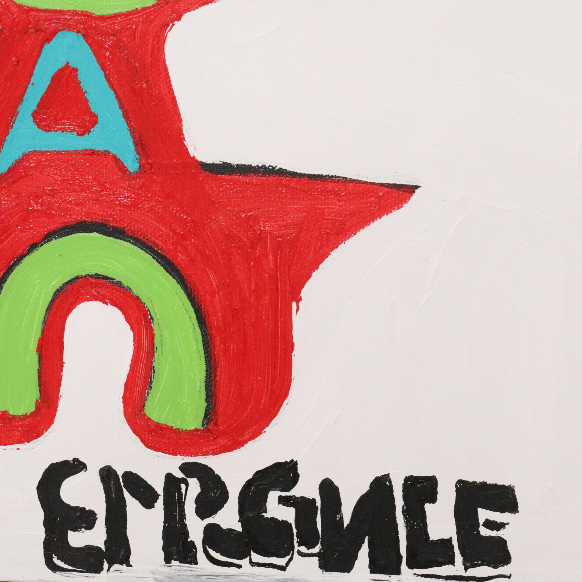 Phyllis Trager Hyman Abstract Acrylic Painting "Emergence," 2005 ...