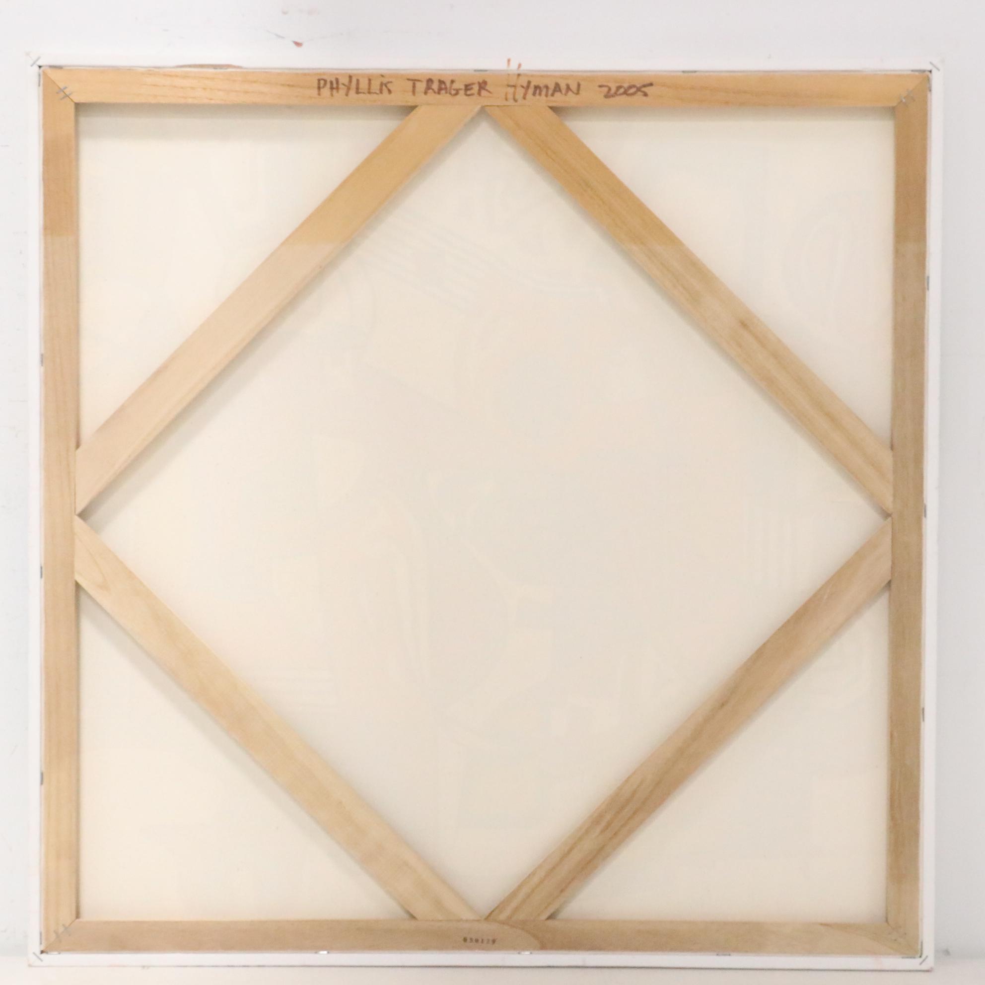 Phyllis Trager Hyman Abstract Acrylic Painting "Emergence," 2005 ...