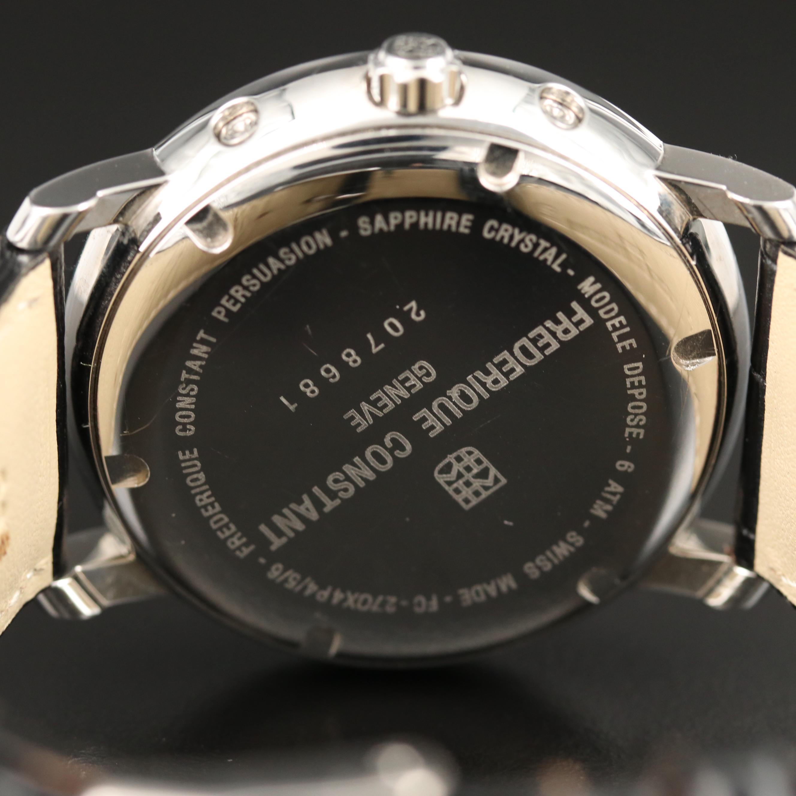 Frederique Constant Classics Business Timer Moonphase Stainless Steel ...