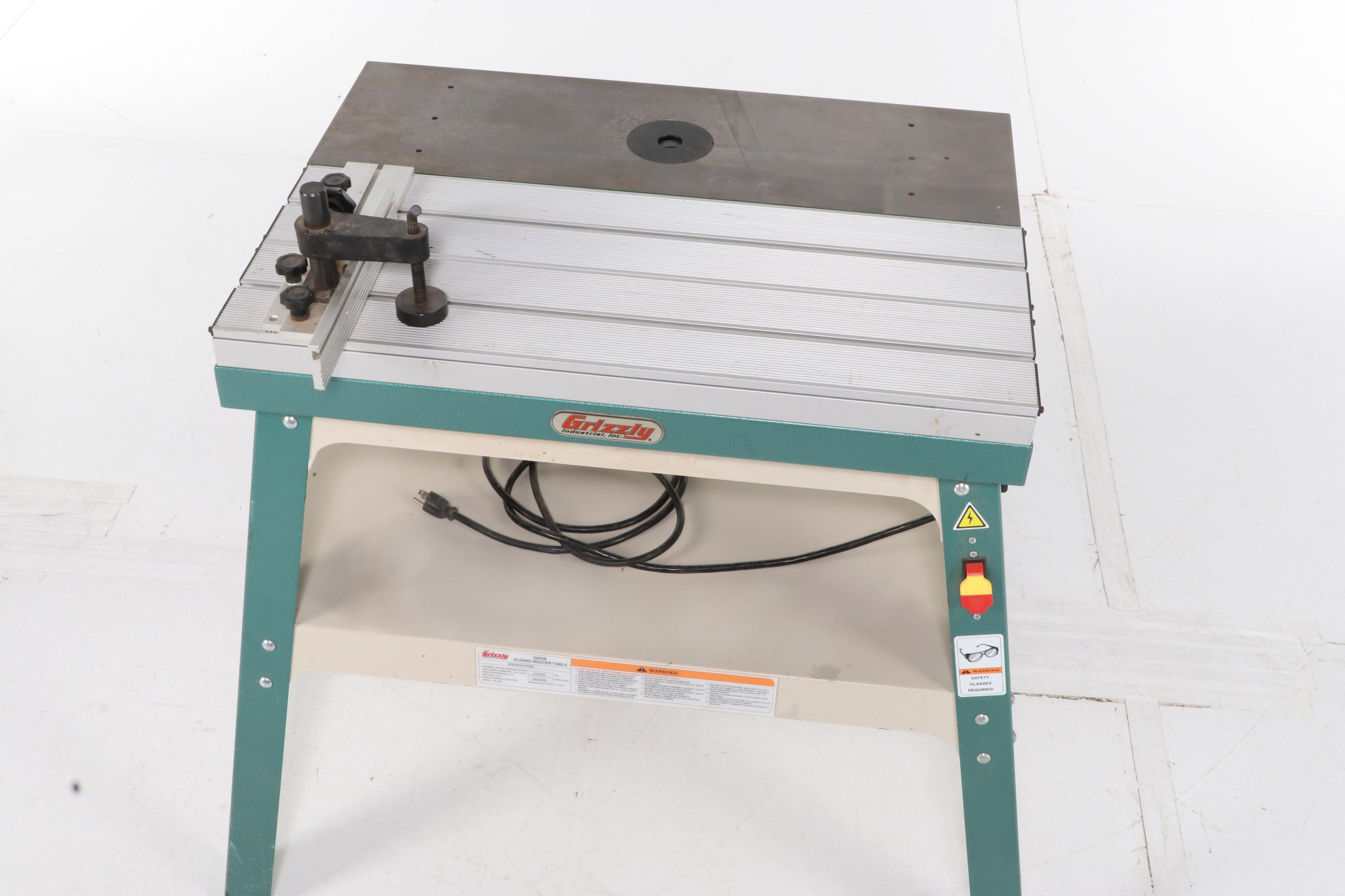 Grizzly G0528 Steel Corded Electric Sliding Router Table with ...