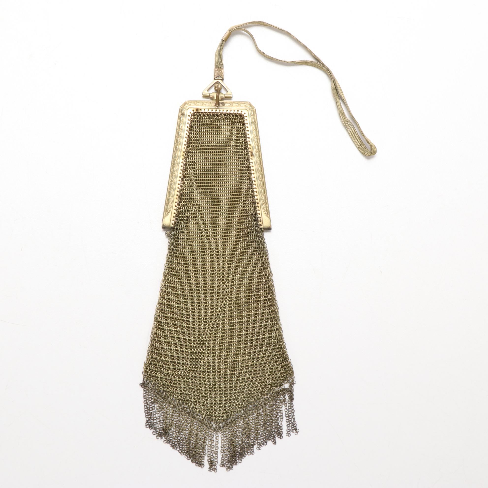 Edwardian Chainmail Opera Purse, Bakelite Elephant Clasp Purse and ...