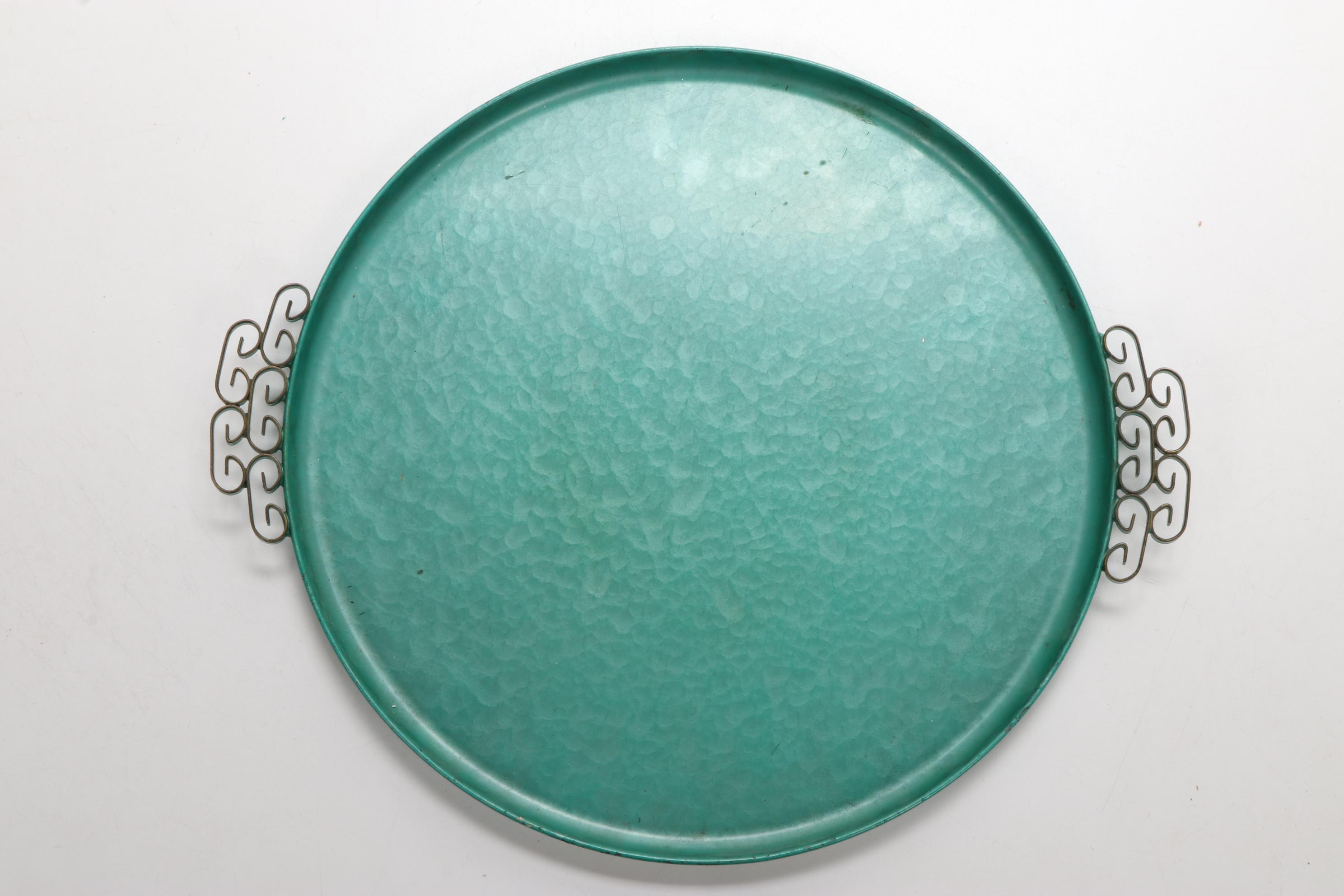 Moiré Glaze Enameled Metal Serving Trays Designed by Harry Allen Kyes | EBTH