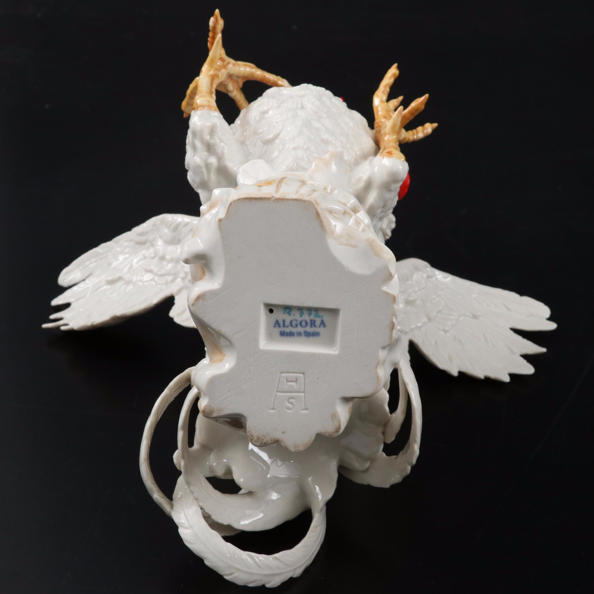 Spanish Algora Porcelain Fighting Cocks Figurines, Mid to Late 20th ...